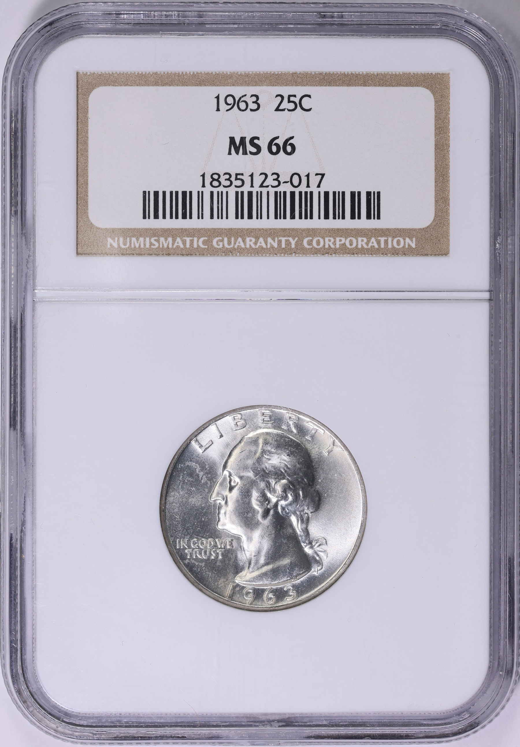 1963 Washington Quarter NGC MS-66 (VSS FS-901) (Item 1823577) | GreatCollections Coin Auctions