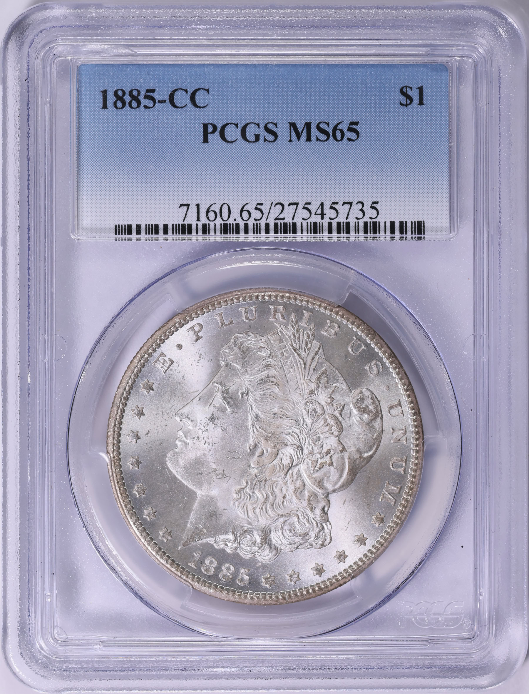1885-CC Morgan Silver Dollar PCGS MS-65 (Item 1823584) | GreatCollections Coin Auctions