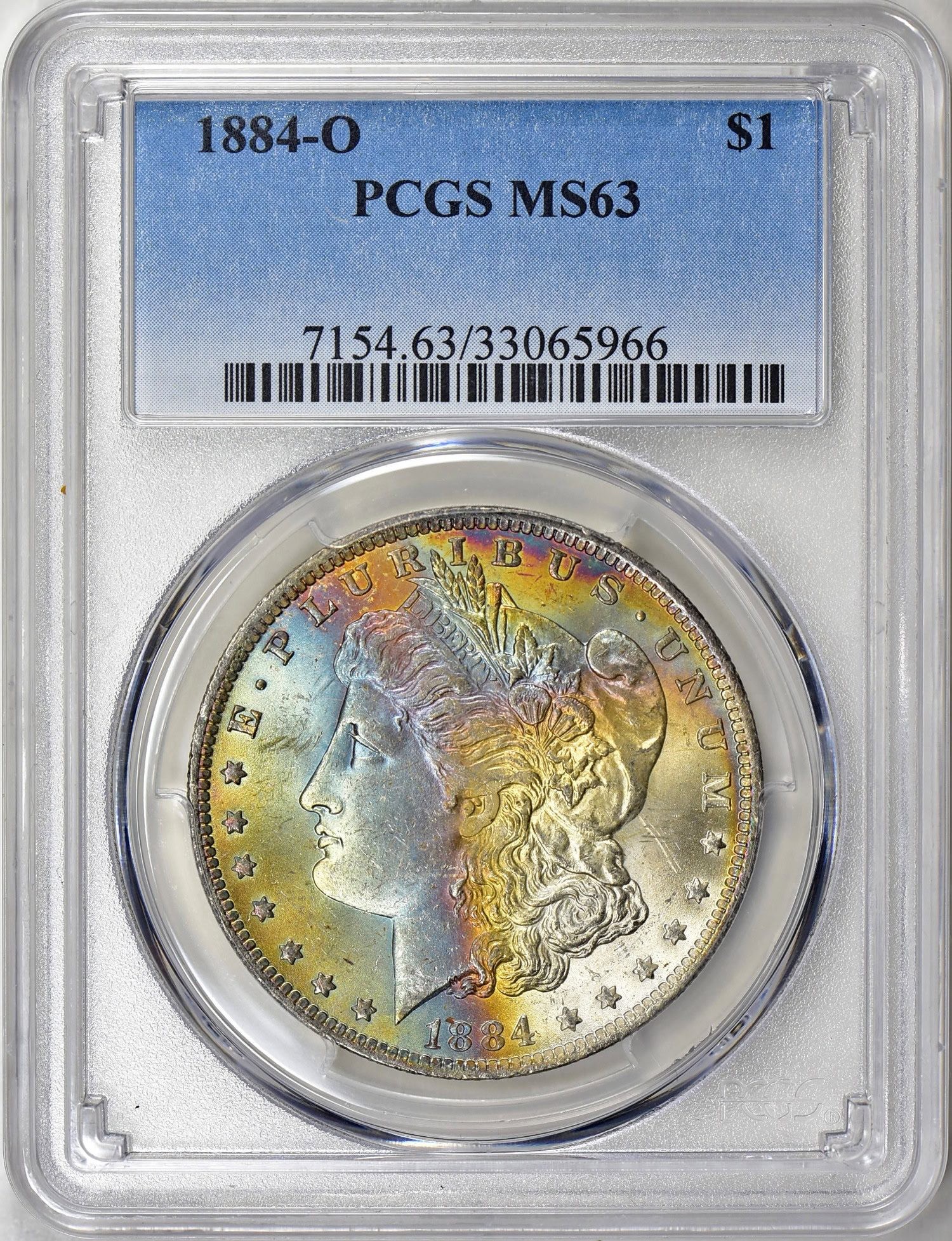 1884-O Morgan Silver Dollar PCGS MS-63 (Toned) (Item 1823586) | GreatCollections Coin Auctions
