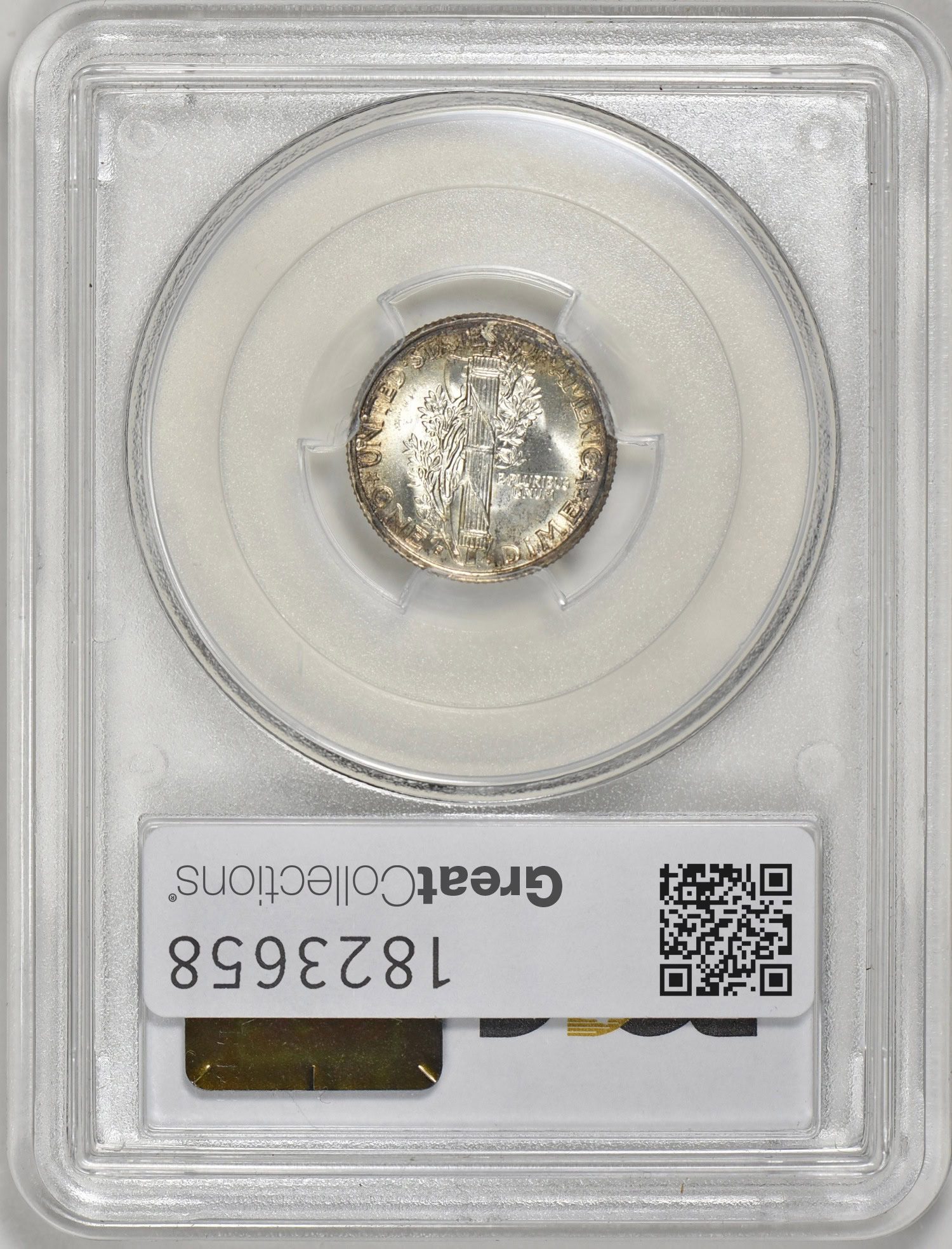1940-S Mercury Dime PCGS MS-66 (Toned) (Item 1823658) | GreatCollections Coin Auctions