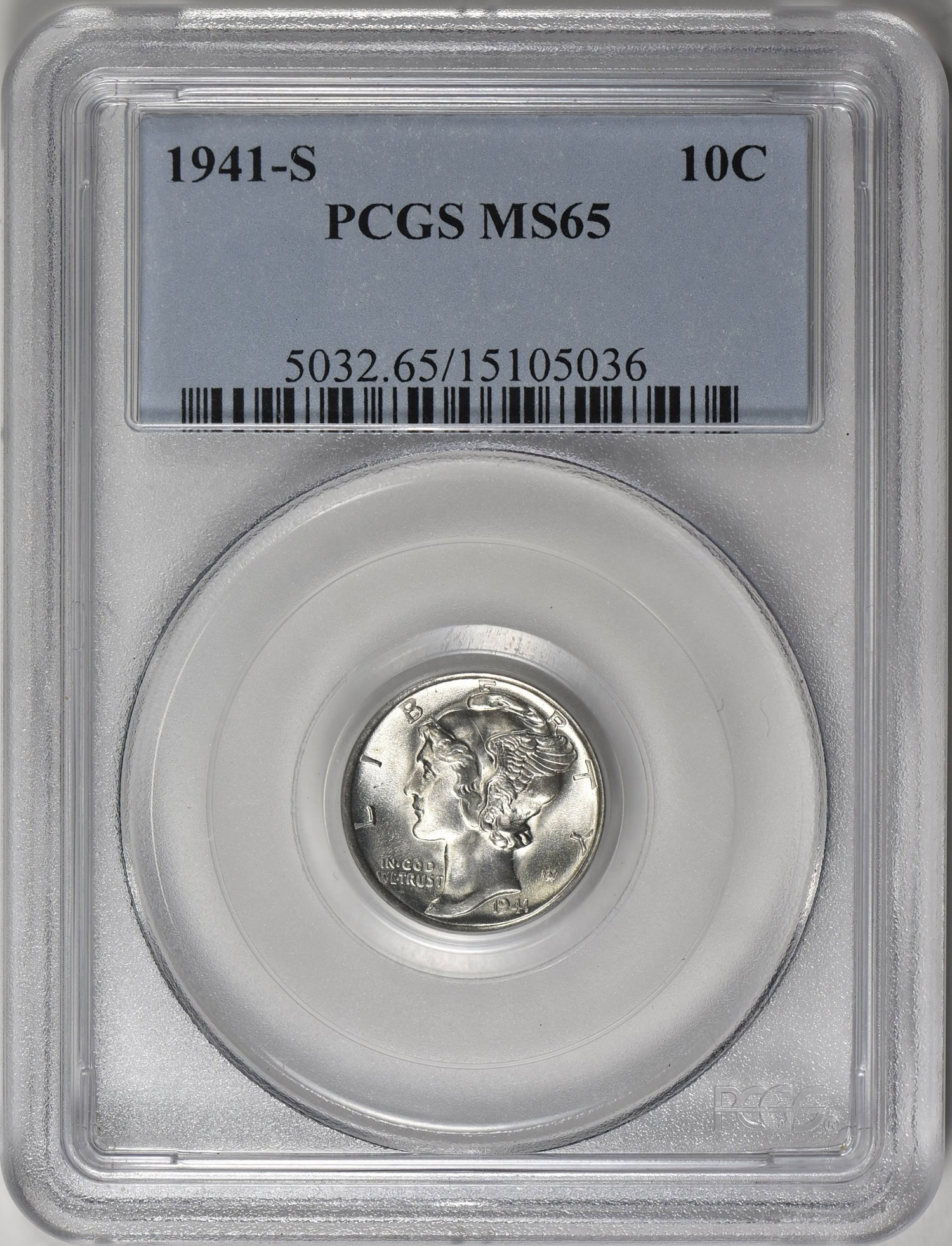 1941-S Mercury Dime PCGS MS-65 (Item 1823664) | GreatCollections Coin Auctions