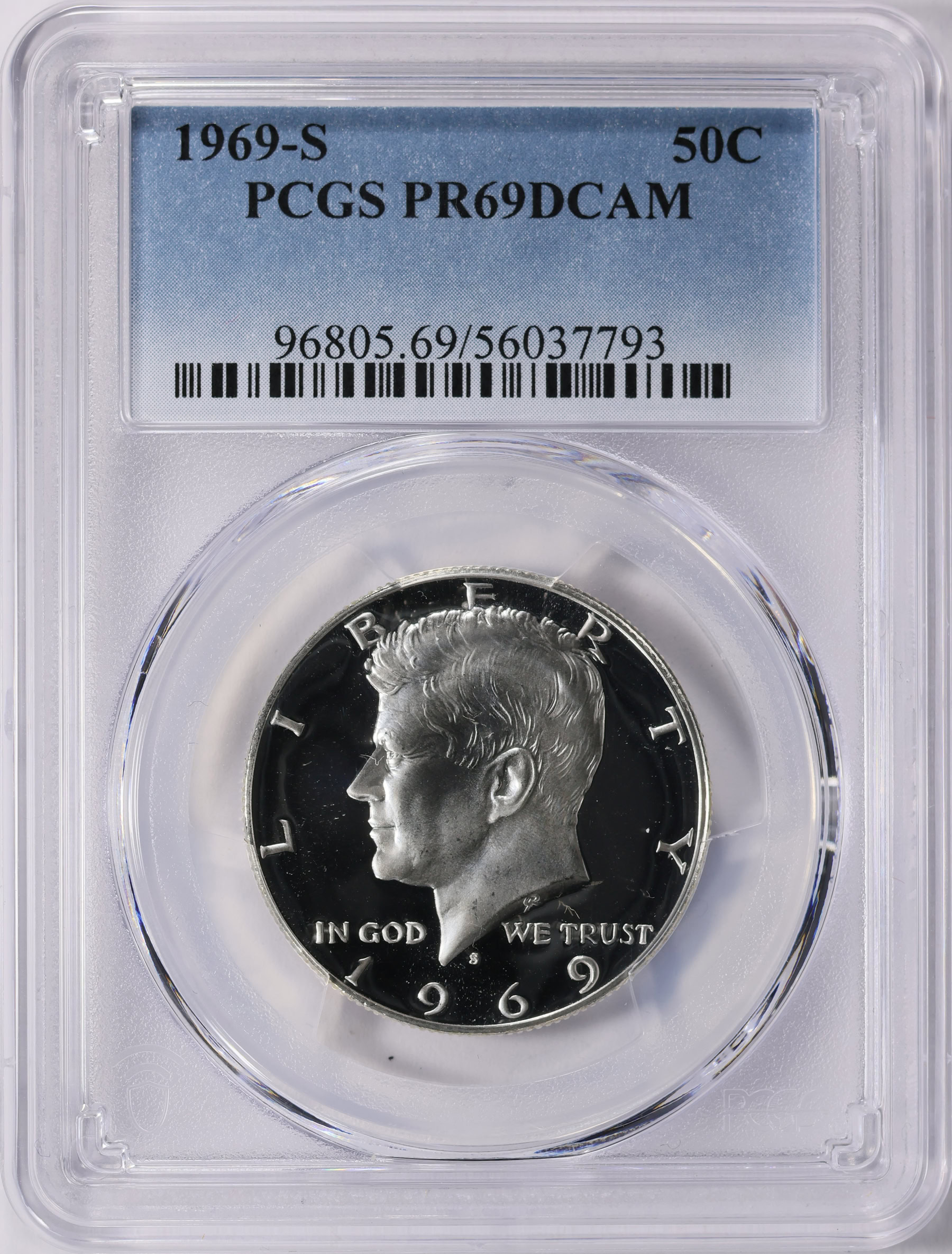 1969-S Kennedy Half Dollar PCGS Proof-69 DCAM (Item 1823733) | GreatCollections Coin Auctions