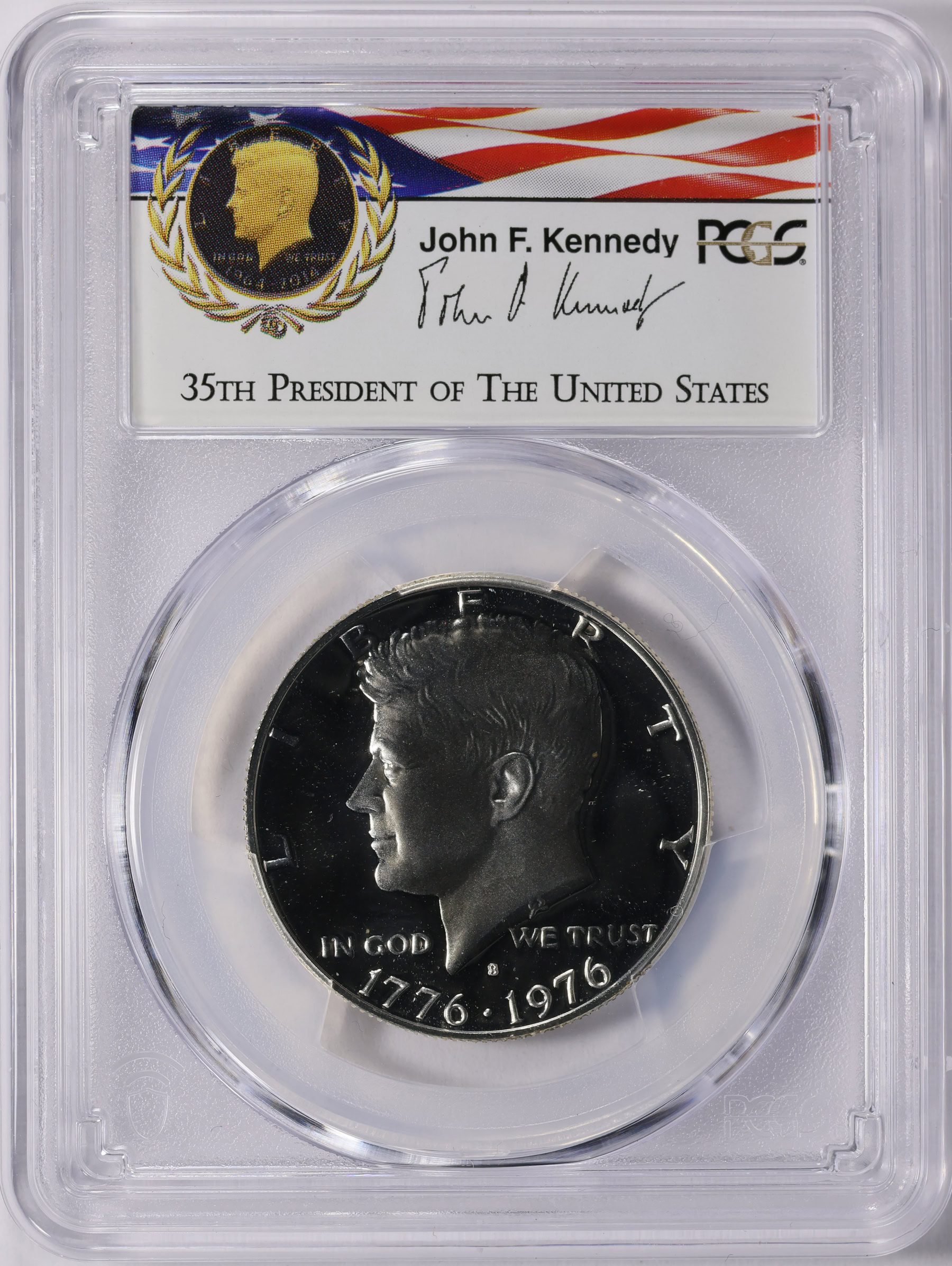1976-S Kennedy Half Dollar Silver PCGS Proof-70 DCAM (John F. Kennedy Label) (Item 1823756 ...
