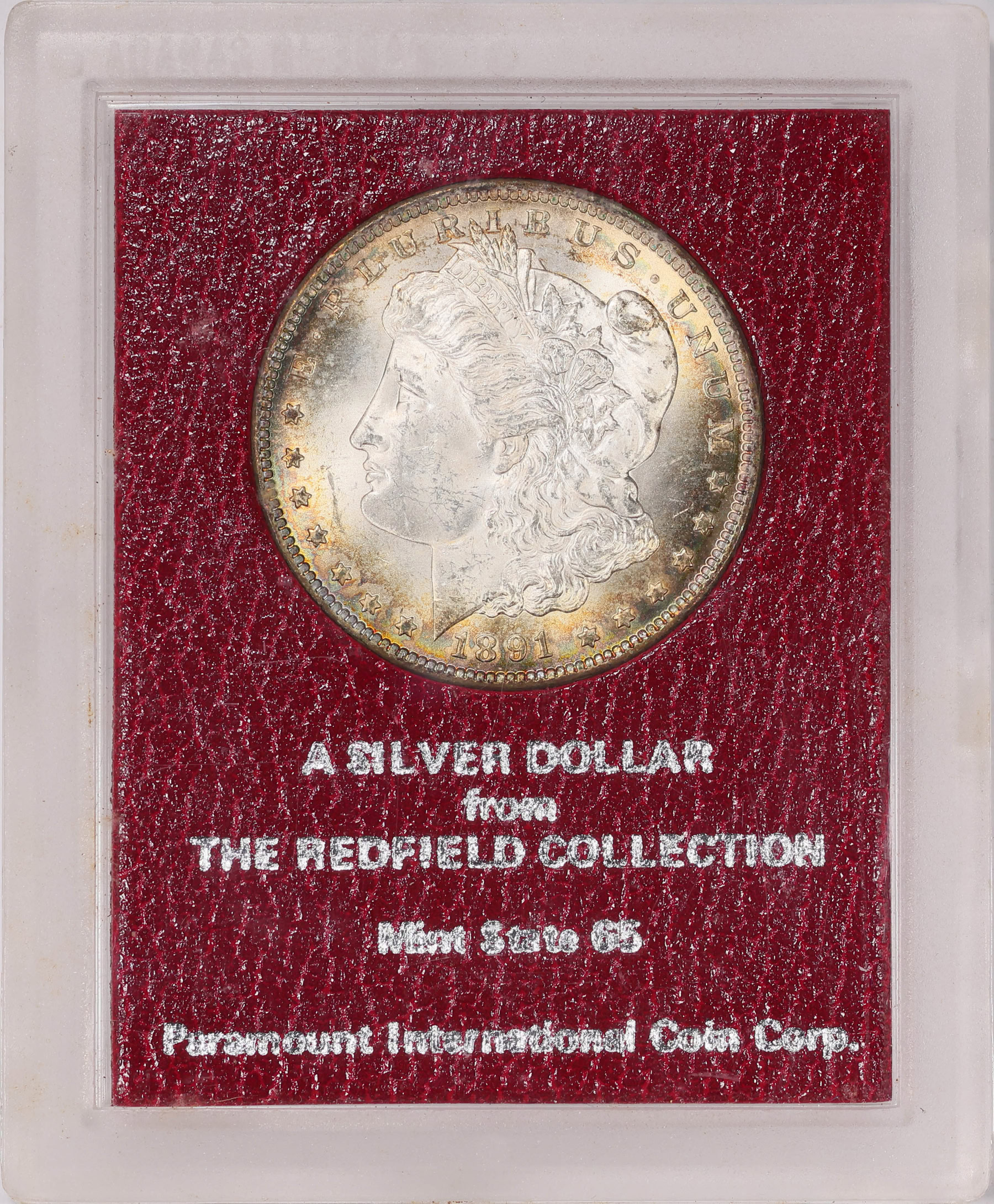 1891-CC Morgan Silver Dollar MS-65 (Redfield Collection) (Paramount Red ...