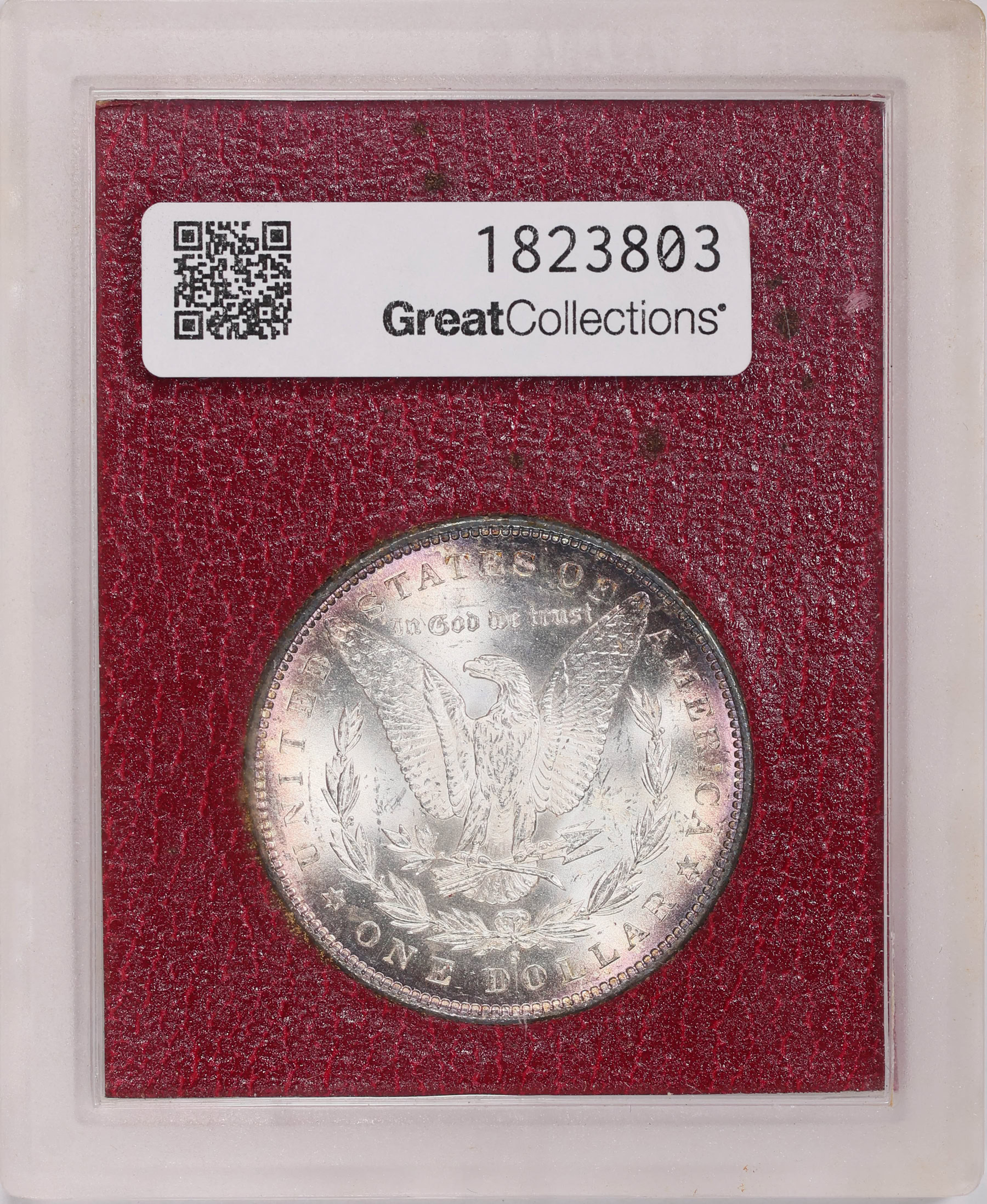 1891-S Morgan Silver Dollar MS-65 (Redfield Collection) (Paramount Red Holder) (Toned) | Cert #n ...