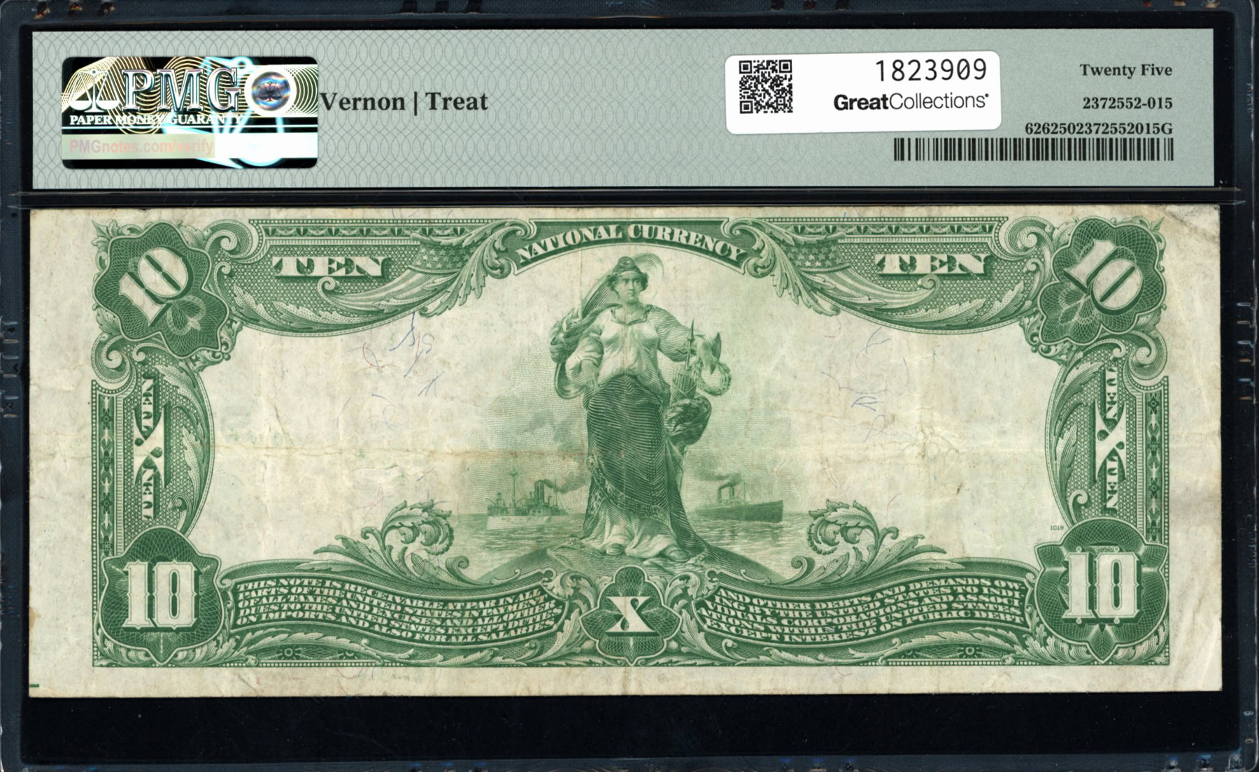 Fr. 626 San Francisco, California 1902 $10 Plain Back Note The Anglo ...