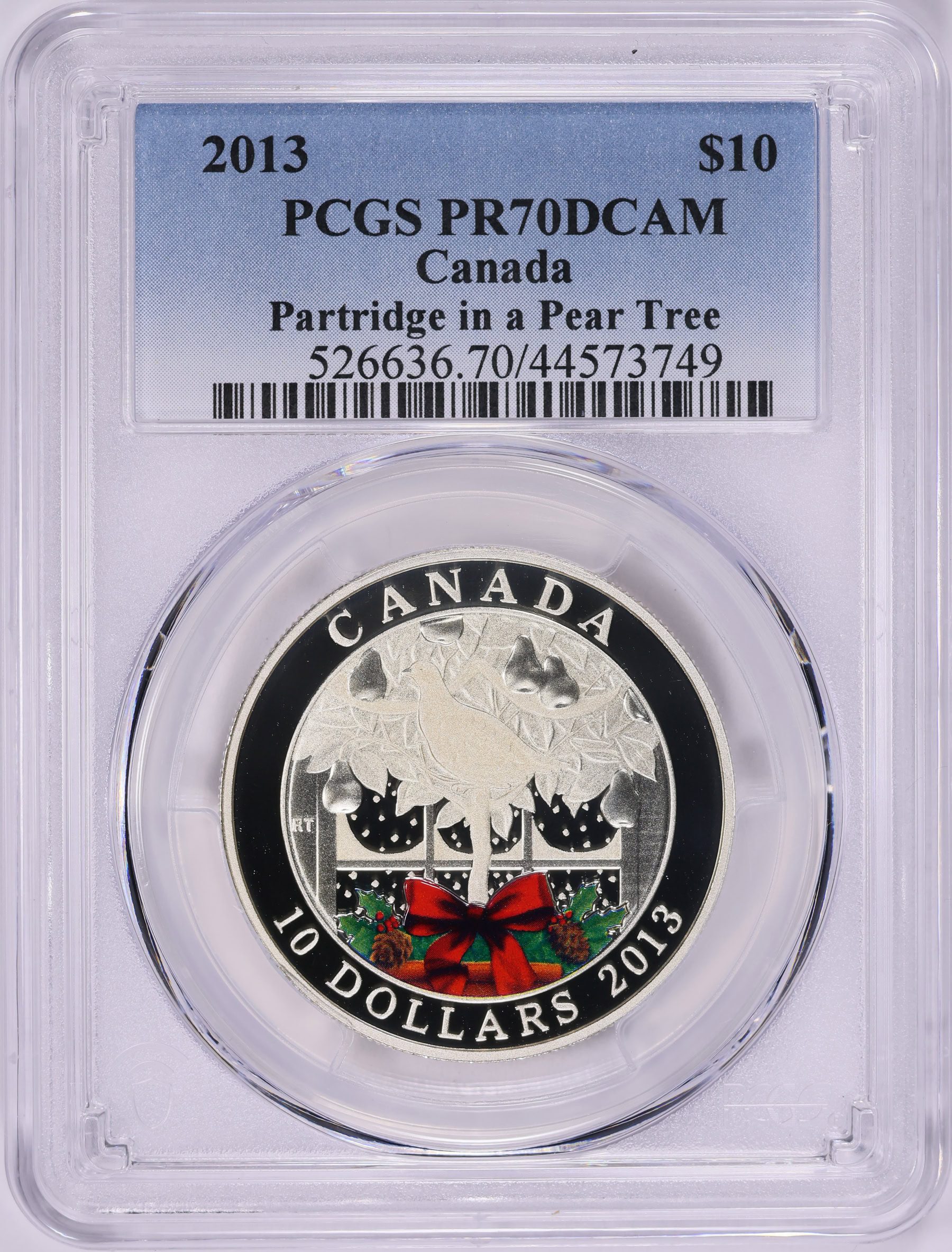 Canada 2013 Silver $10 Partridge in a Pear Tree KM-1530 PCGS Proof-70 ...