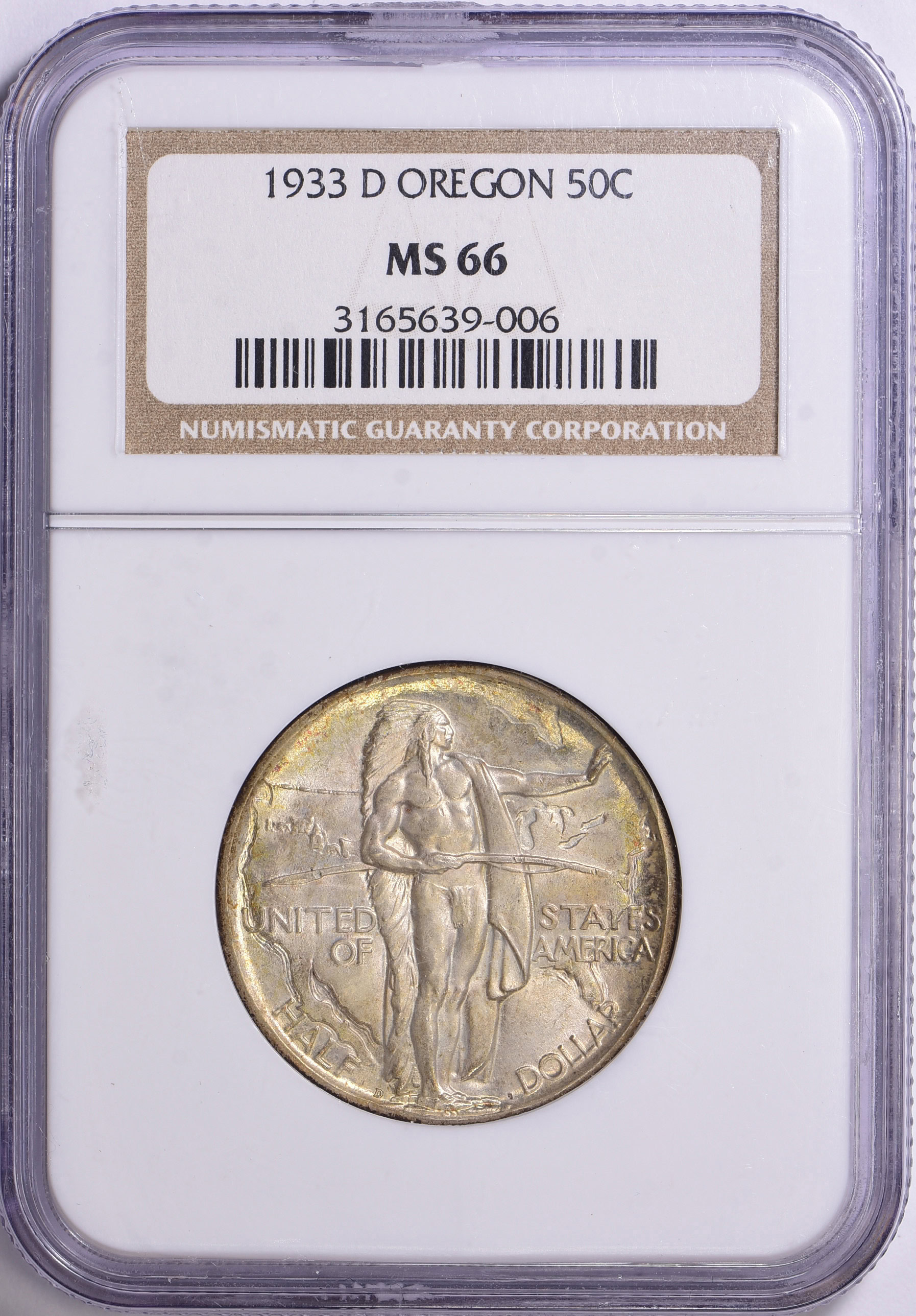 1933-D Oregon Trail Memorial Half Dollar NGC MS-66 (Item 1824511) | GreatCollections Coin Auctions
