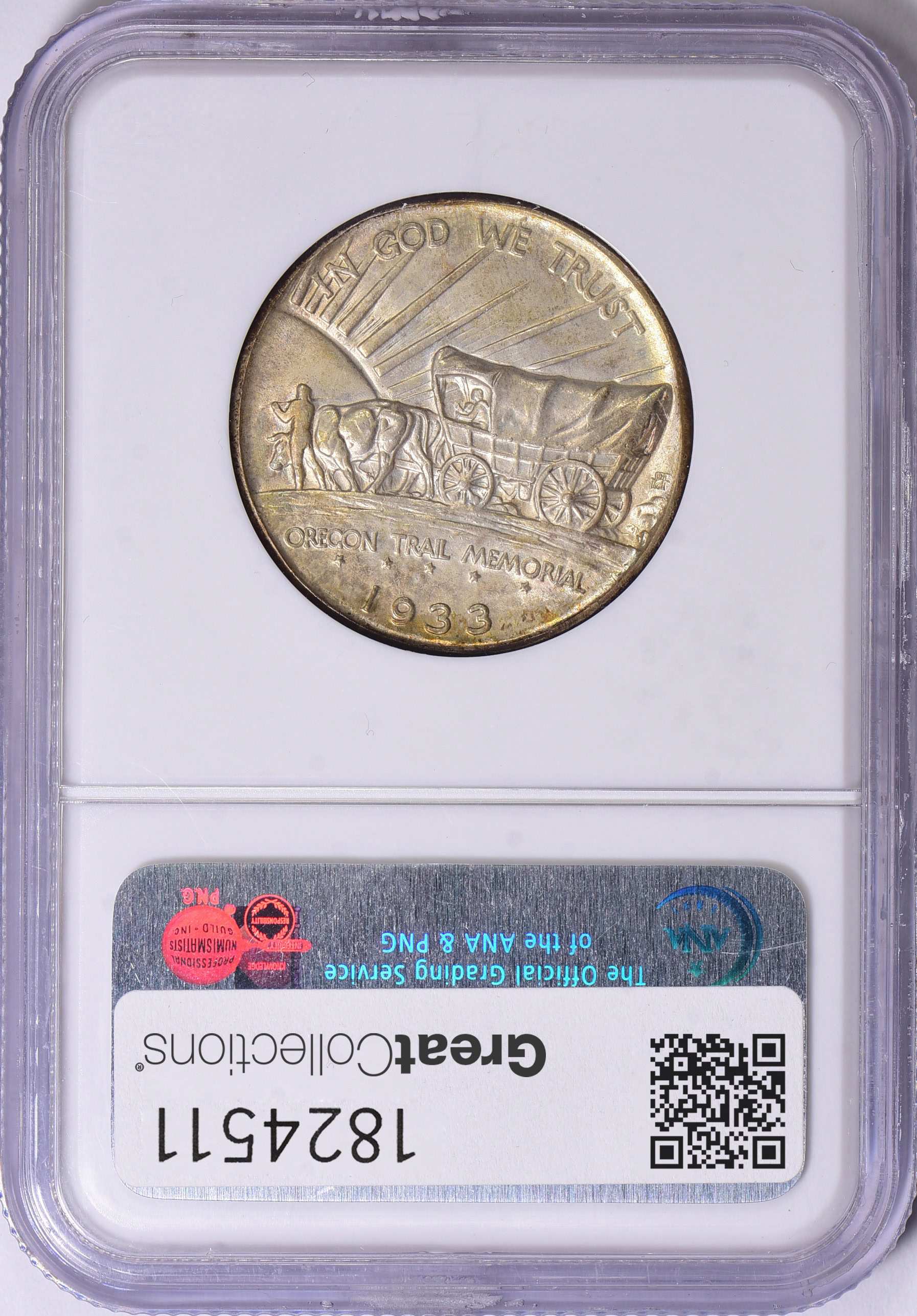 1933-D Oregon Trail Memorial Half Dollar NGC MS-66 (Item 1824511) | GreatCollections Coin Auctions