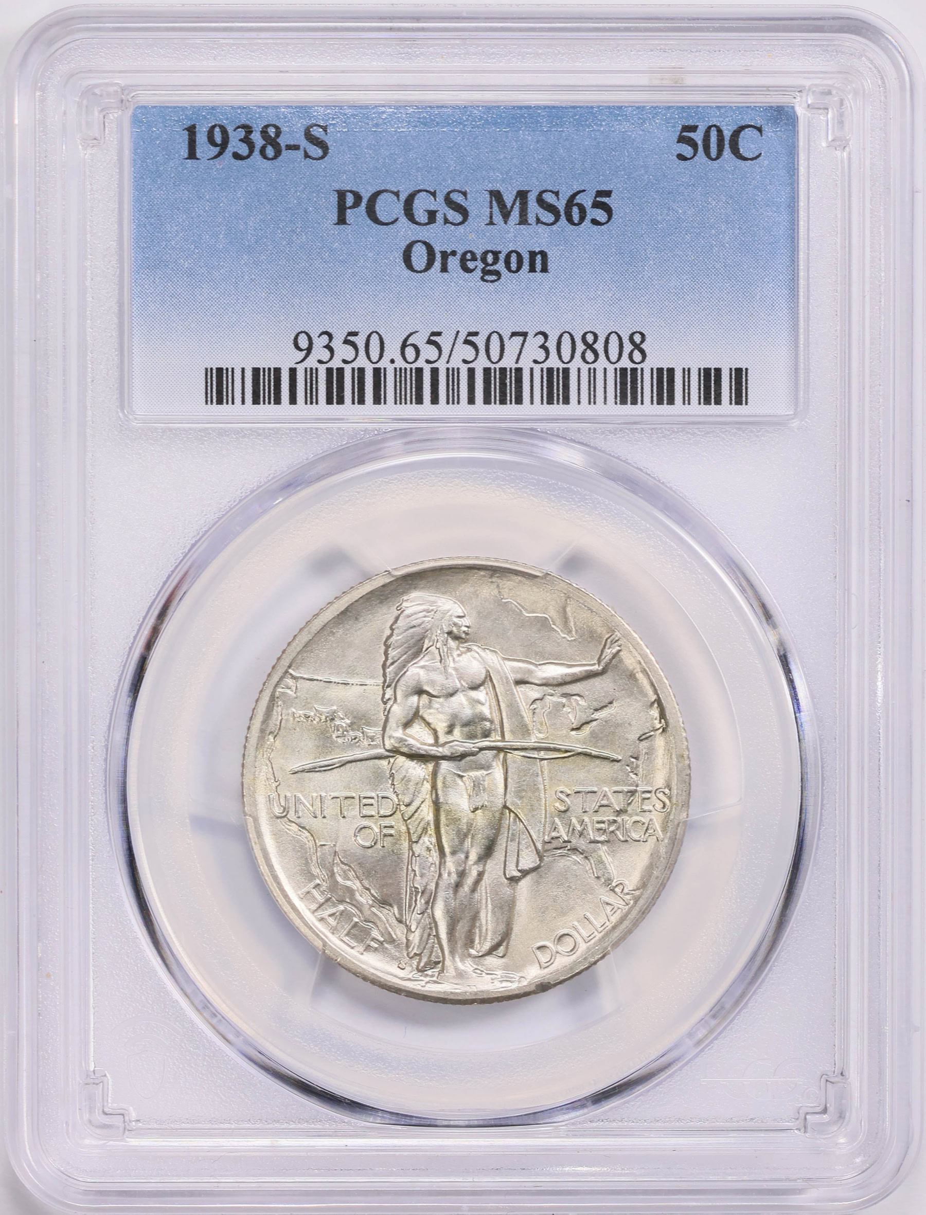 1938-S Oregon Trail Memorial Half Dollar PCGS MS-65 (Item 1824518) | GreatCollections Coin Auctions