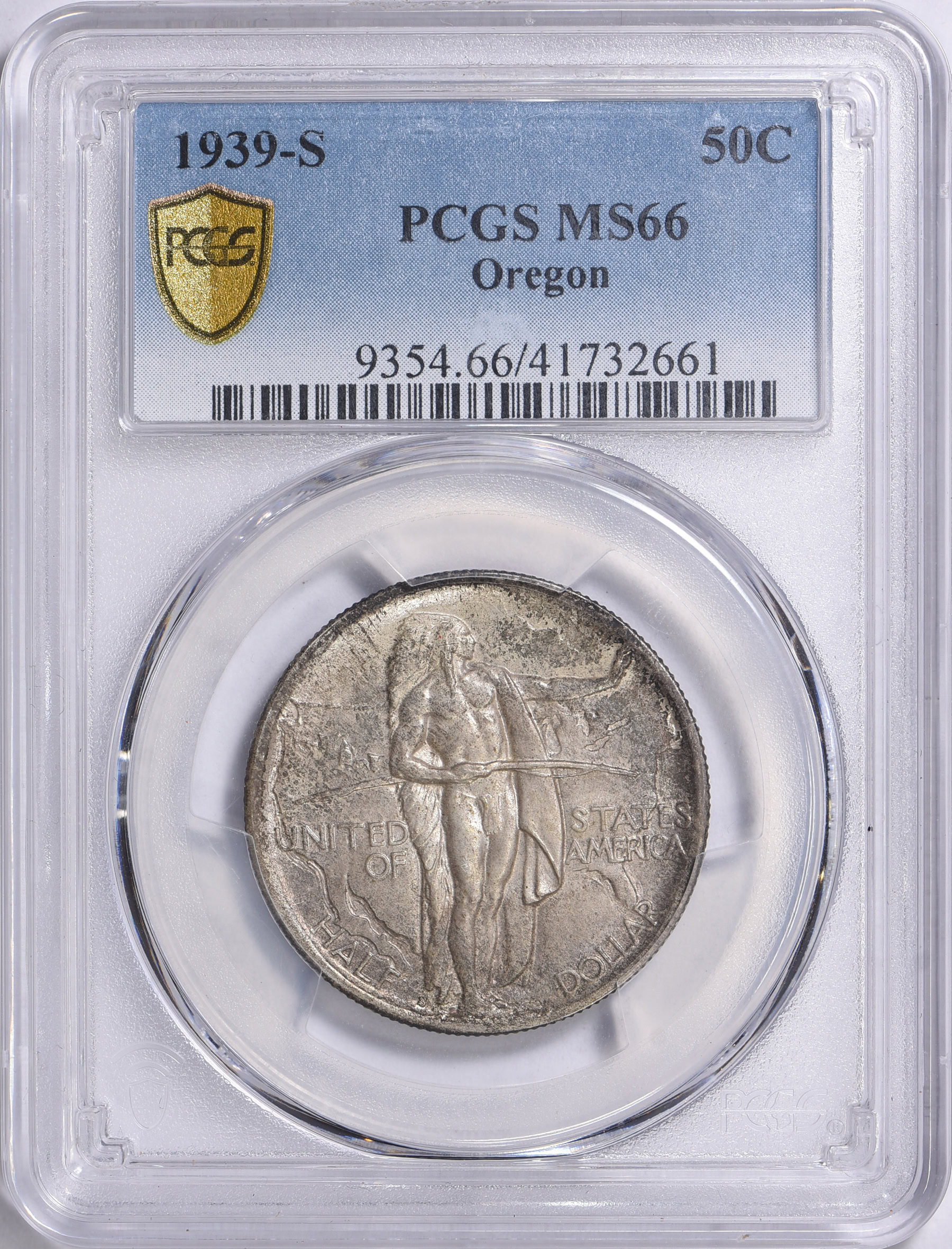 1939-S Oregon Trail Memorial Half Dollar PCGS MS-66 (Item 1824521) | GreatCollections Coin Auctions