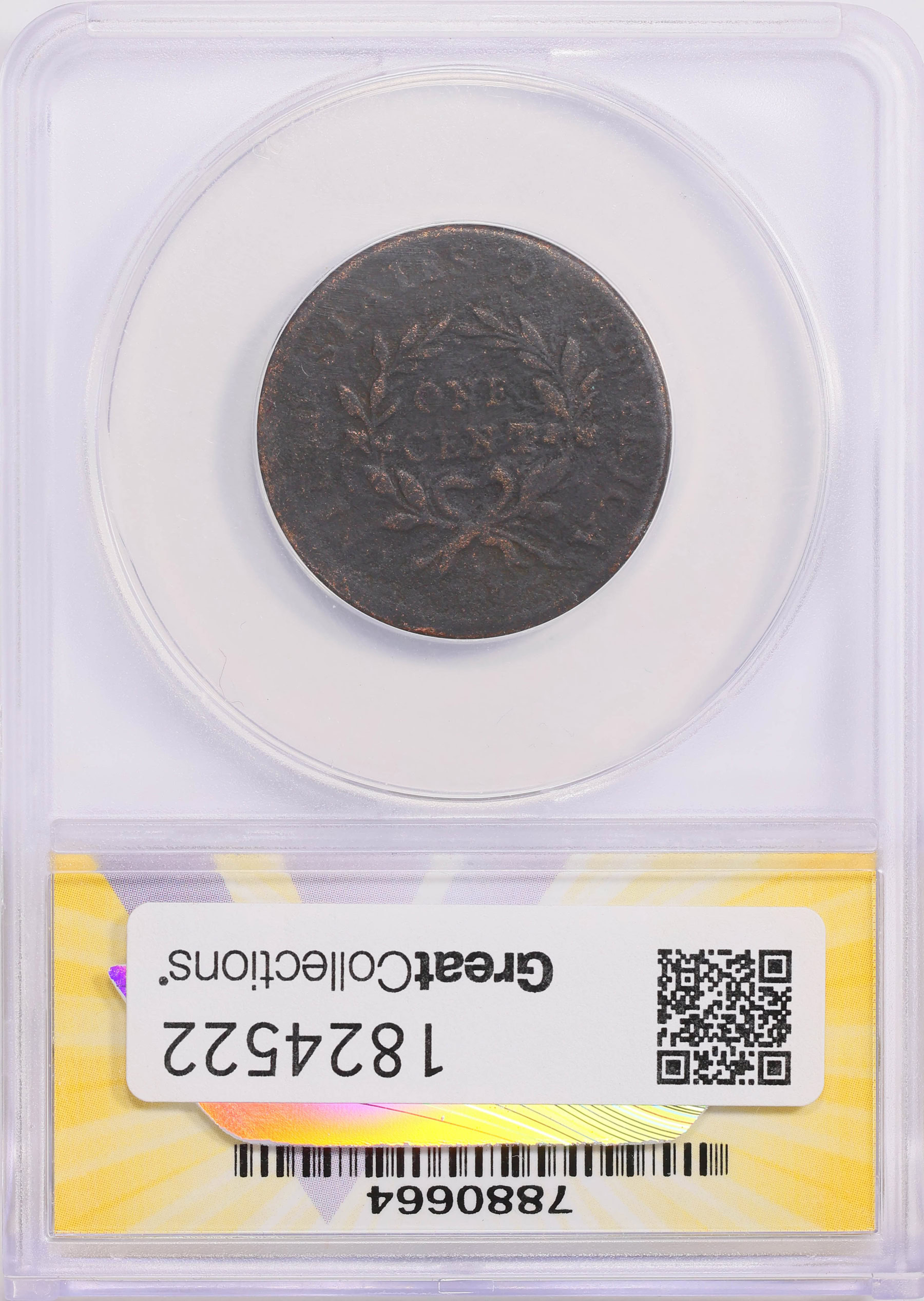 1793 Wreath Cent ANACS F-12 Details (Item 1824522) | GreatCollections ...