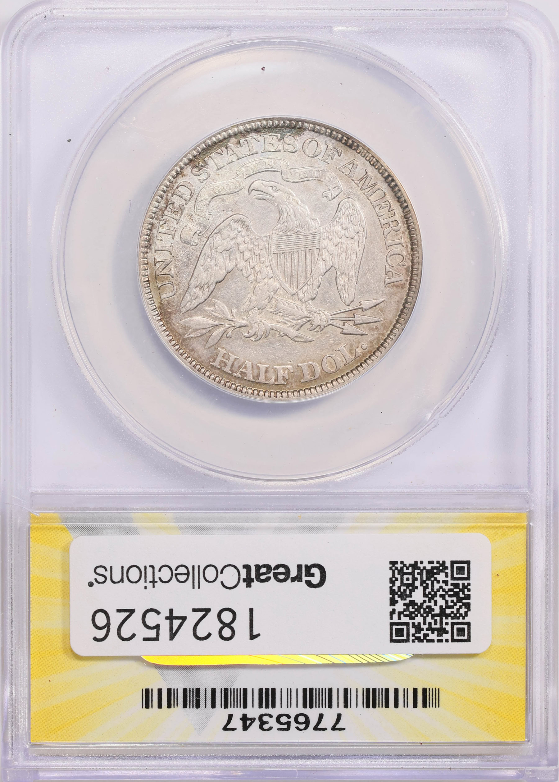 1871 Seated Liberty Half Dollar ANACS AU-53 Details (Item 1824526) | GreatCollections Coin Auctions