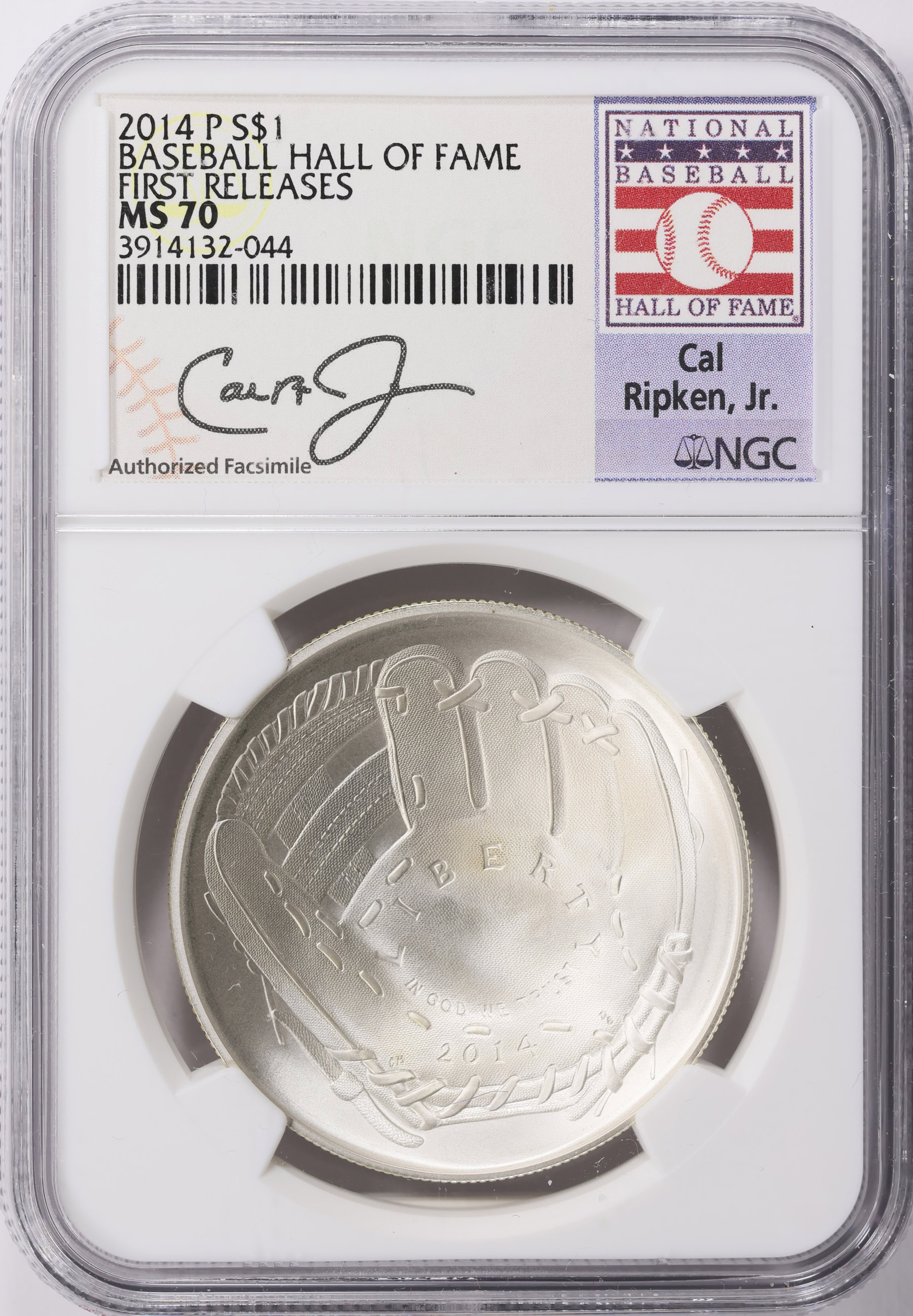 2014-P Baseball Hall of Fame Silver Dollar First Releases NGC MS-70 ...