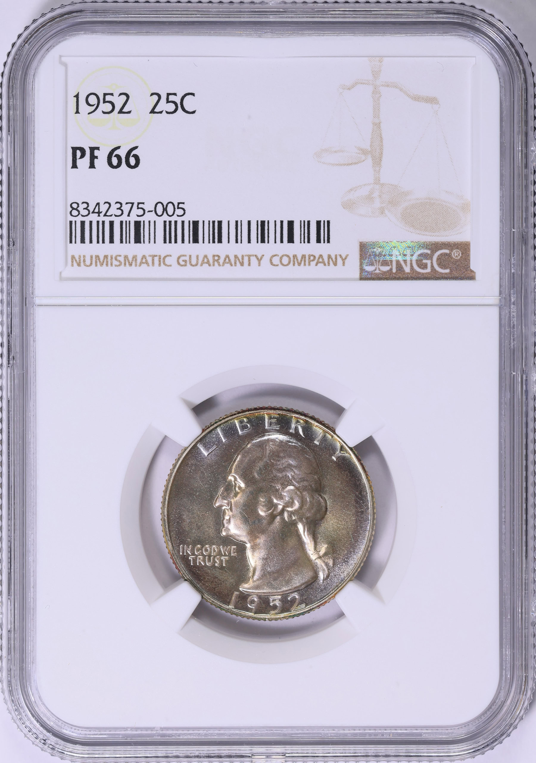 1952 Washington Quarter NGC Proof-66 (Toned) (Item 1824597 ...