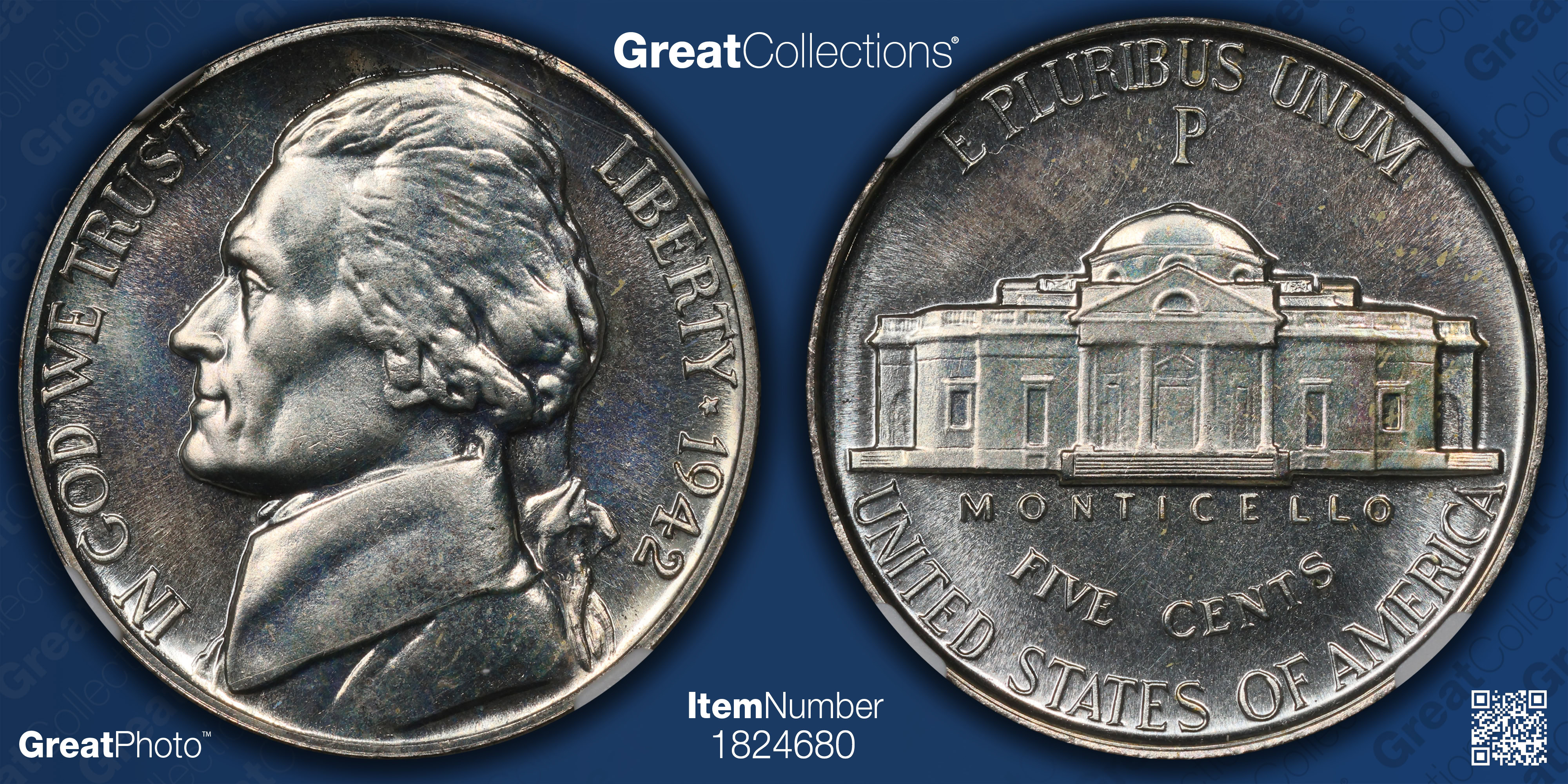1942-P Jefferson Nickel Type 2 NGC Proof-66 (Item 1824680 ...