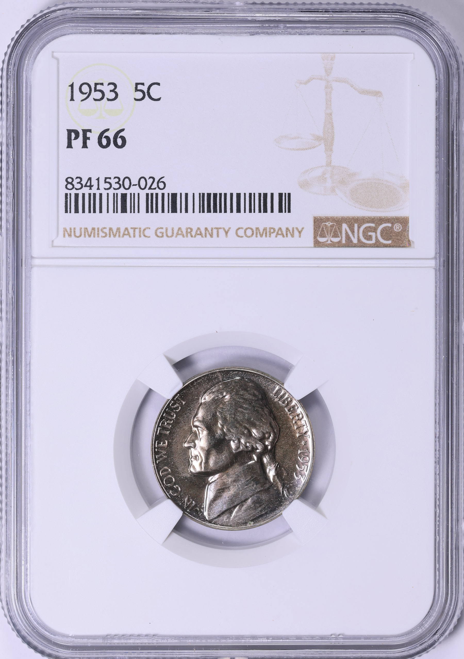 1953 Jefferson Nickel NGC Proof-66 (Toned) (Item 1824721) | GreatCollections Coin Auctions