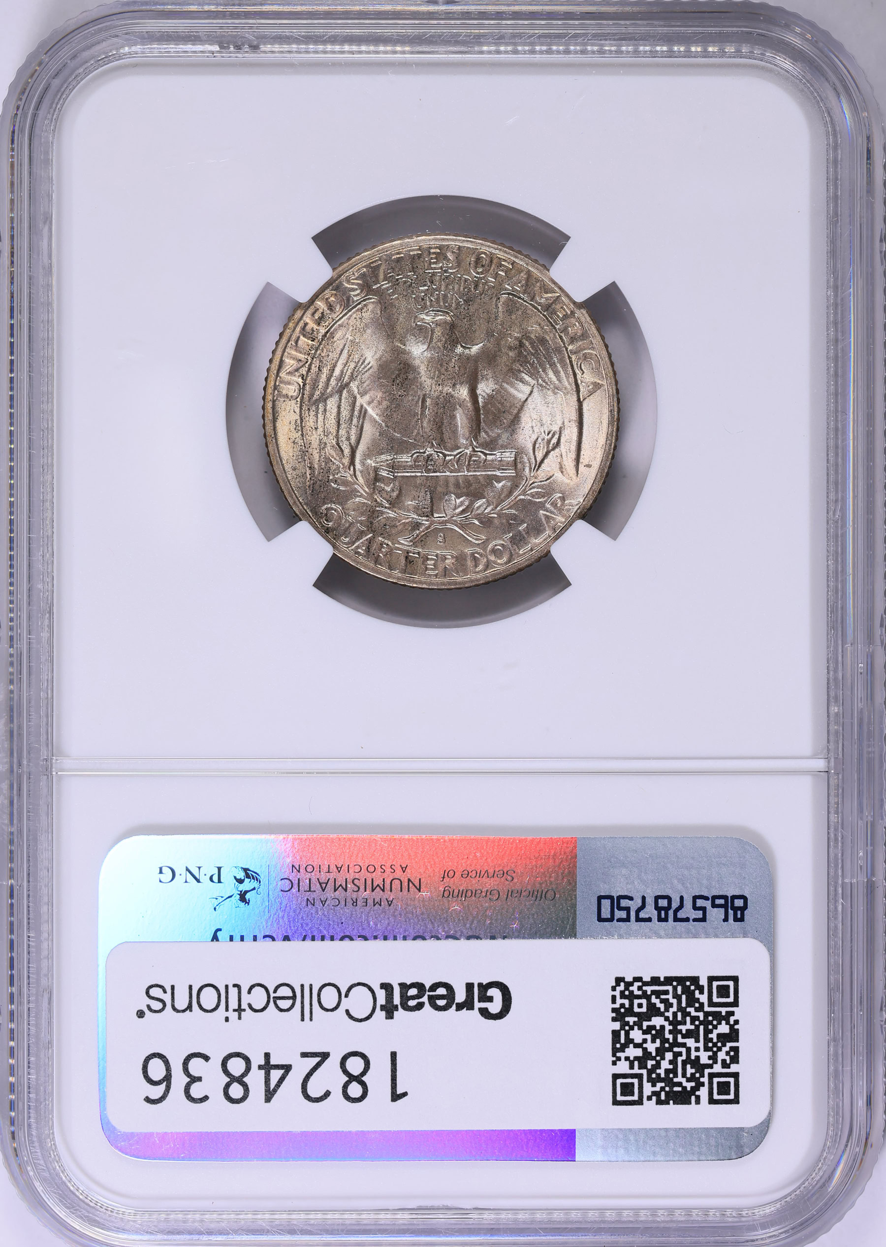 1947-S Washington Quarter NGC MS-65 (Toned) (Item 1824836) | GreatCollections Coin Auctions