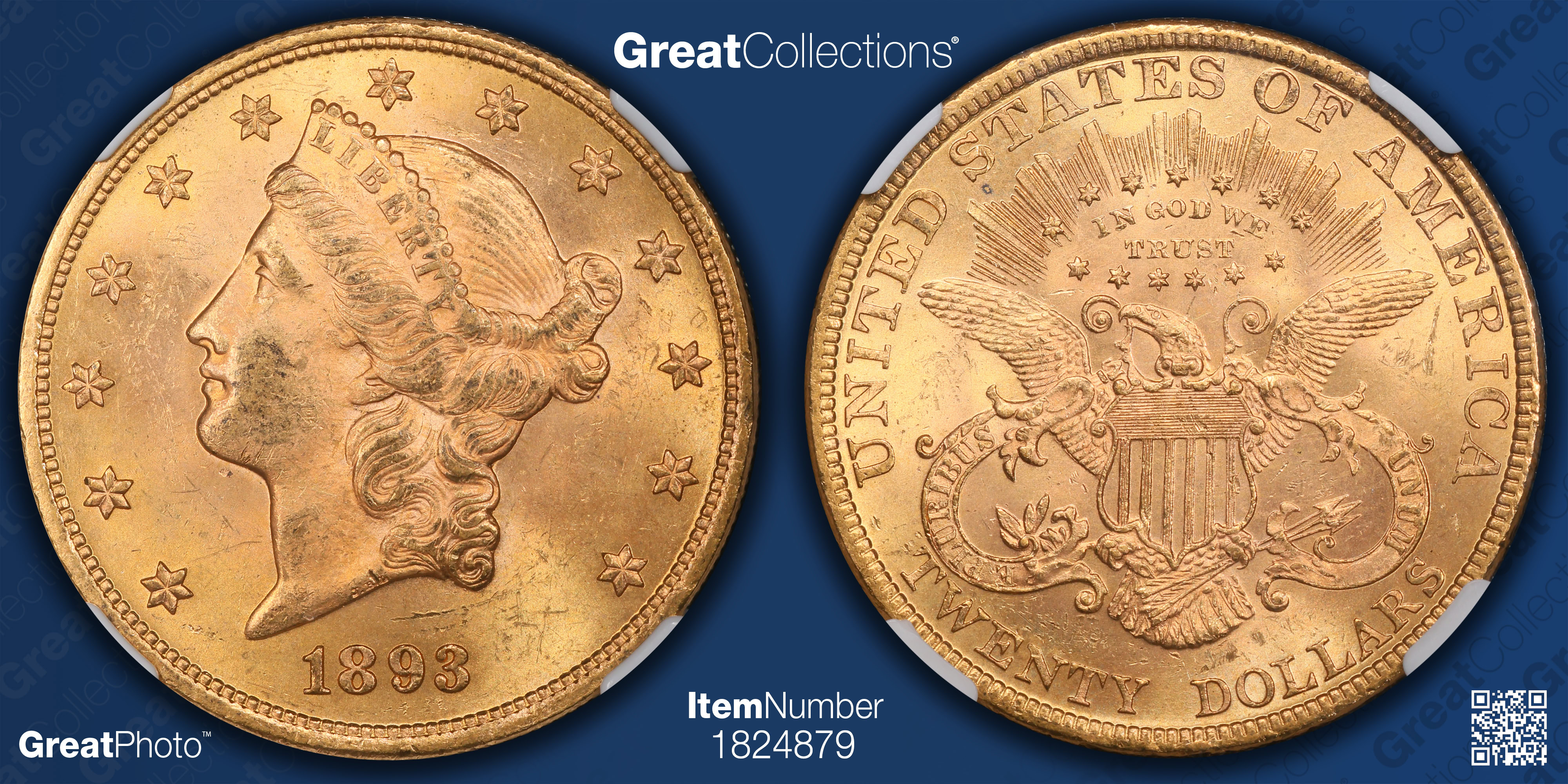 1893 Liberty Gold Double Eagle NGC MS-64 (Item 1824879 ...
