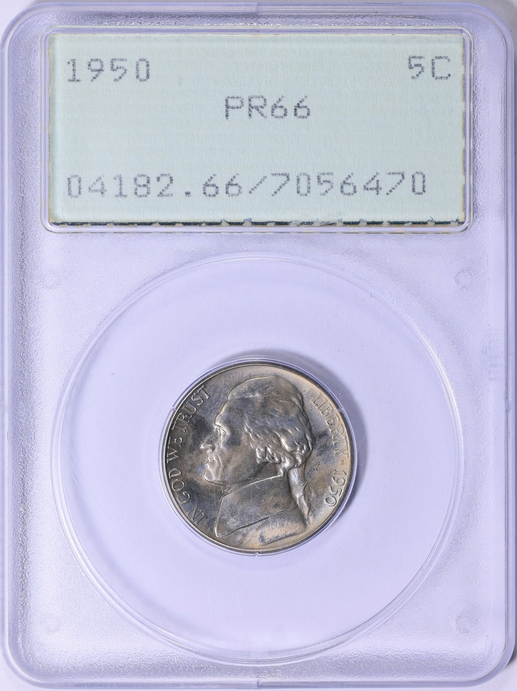 1950 Jefferson Nickel PCGS Proof-66 OGH (1st Gen) (Item 1824896) | GreatCollections Coin Auctions