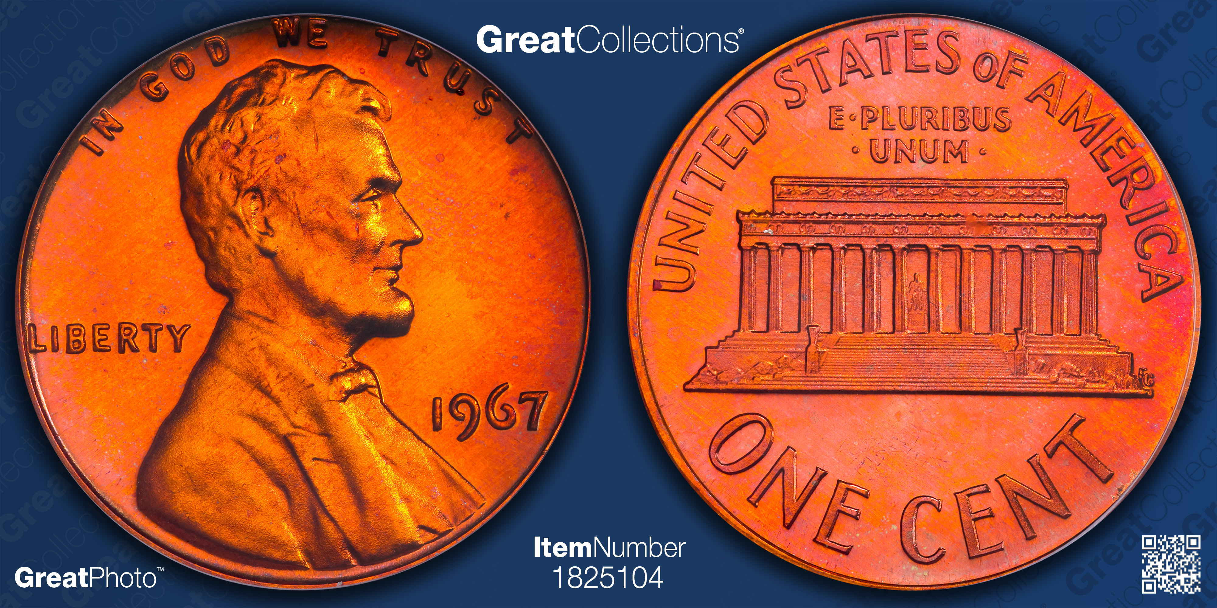 1967 Lincoln Cent Sms Pcgs Ms 67 Rd Cameo Ex Stewart Blay Red