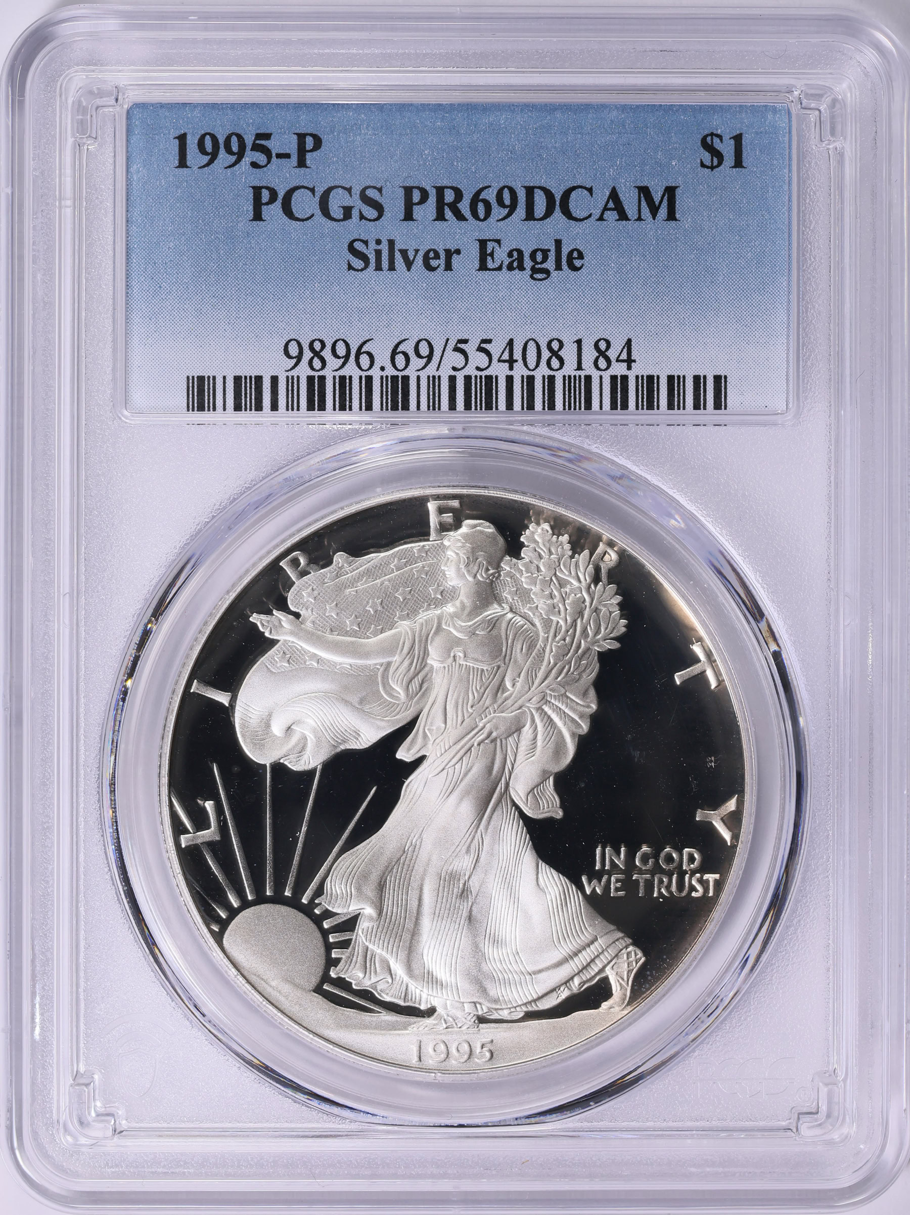 1995-P $1 Silver Eagle PCGS Proof-69 DCAM (Item 1825112 ...