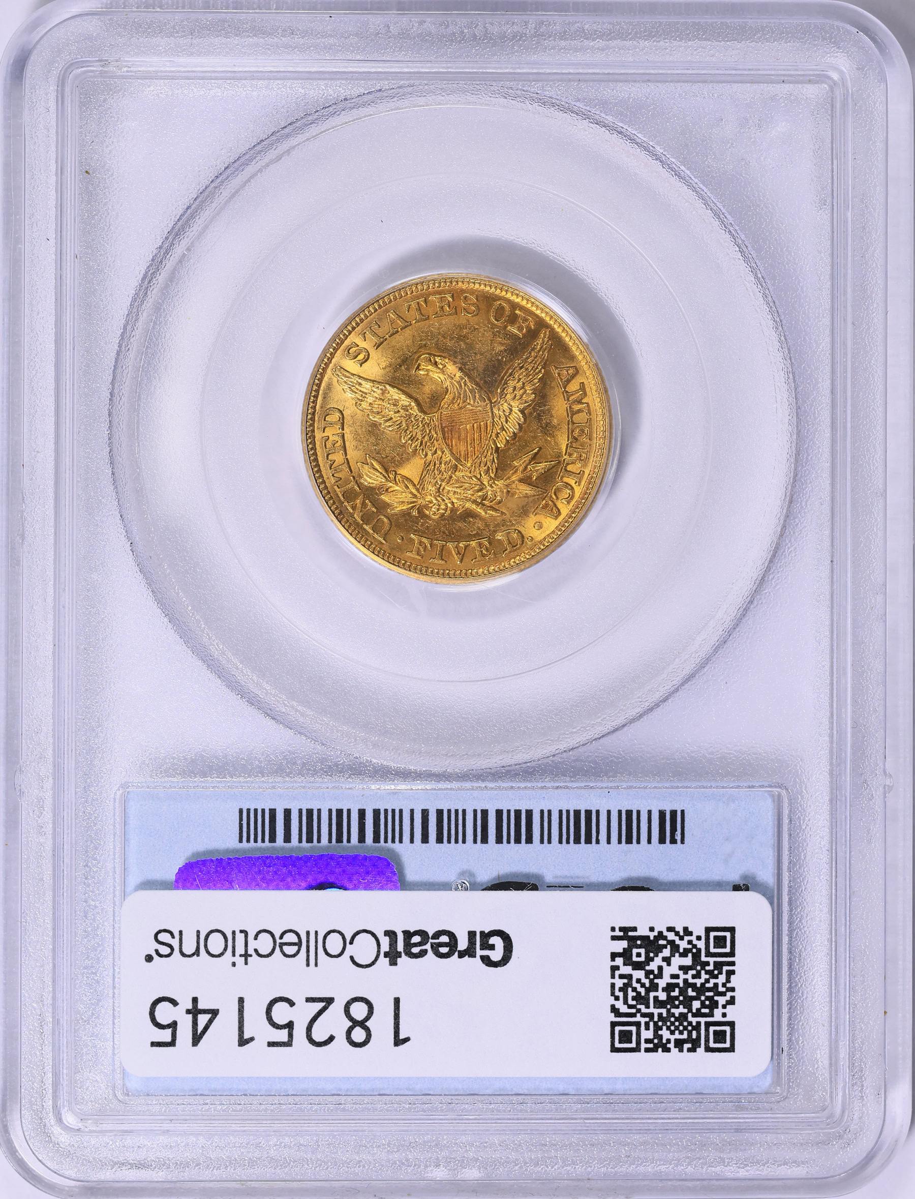 1847 Liberty Gold Half Eagle PCGS MS-63 (Item 1825145) | GreatCollections Coin Auctions
