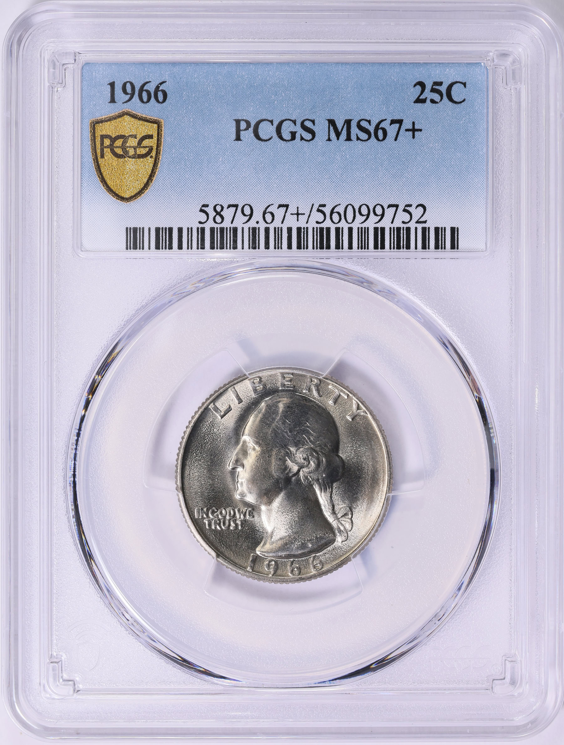 1966 Washington Quarter PCGS MS-67+ (Item 1825165) | GreatCollections ...