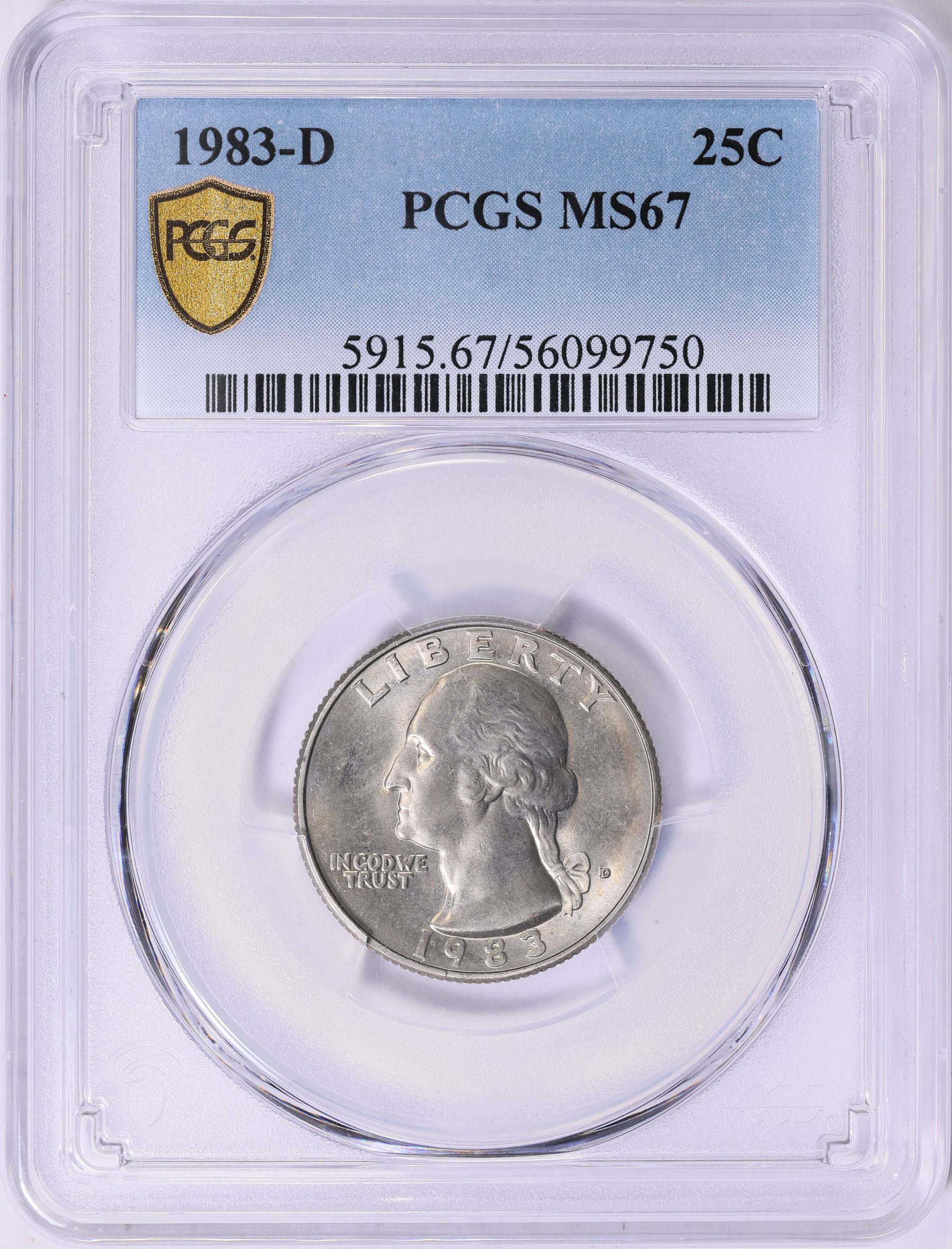 1983-D Washington Quarter PCGS MS-67 (Item 1825166) | GreatCollections ...