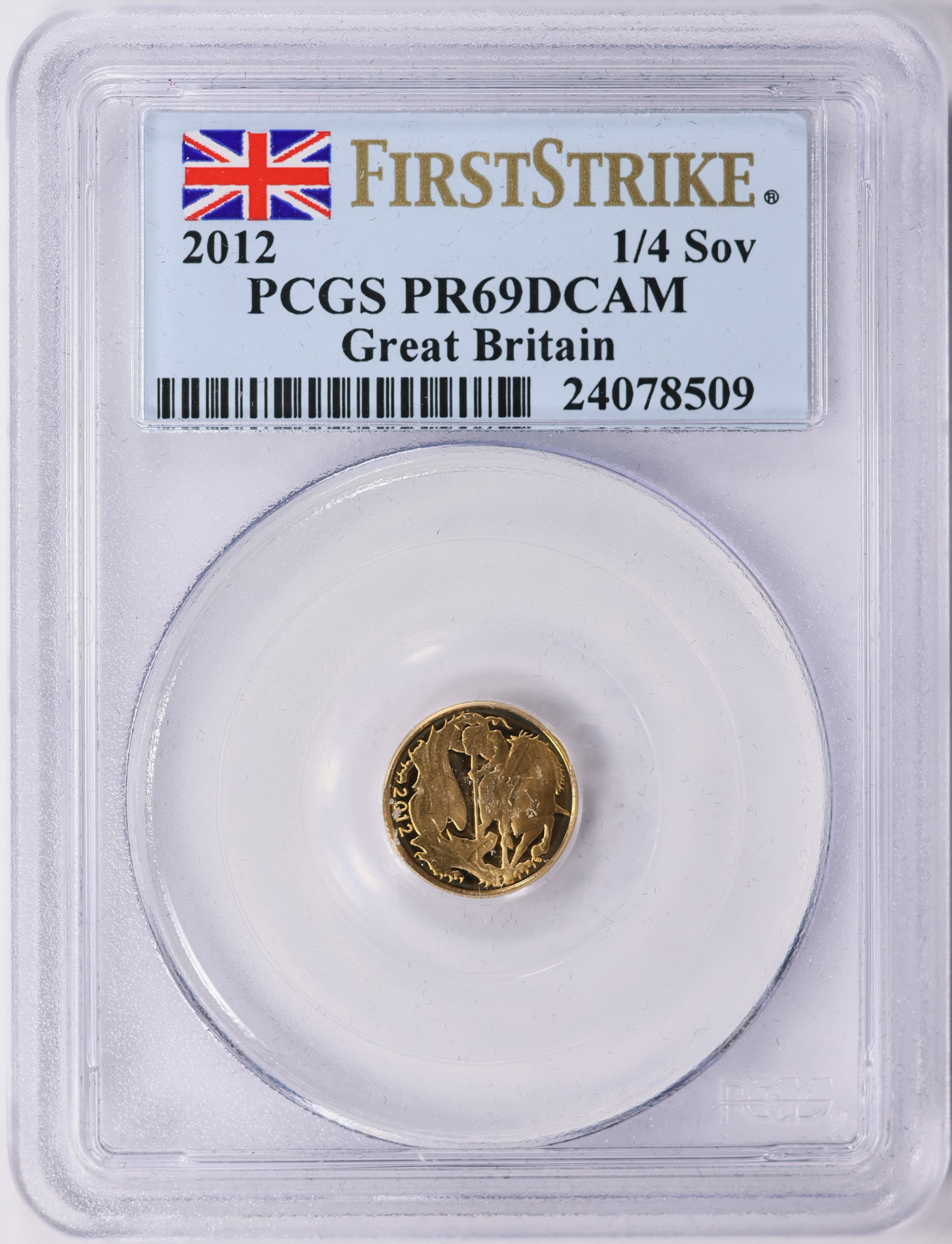 Great Britain 2012 Gold 1/4 Sovereign KM-1205 First Strike PCGS Proof ...