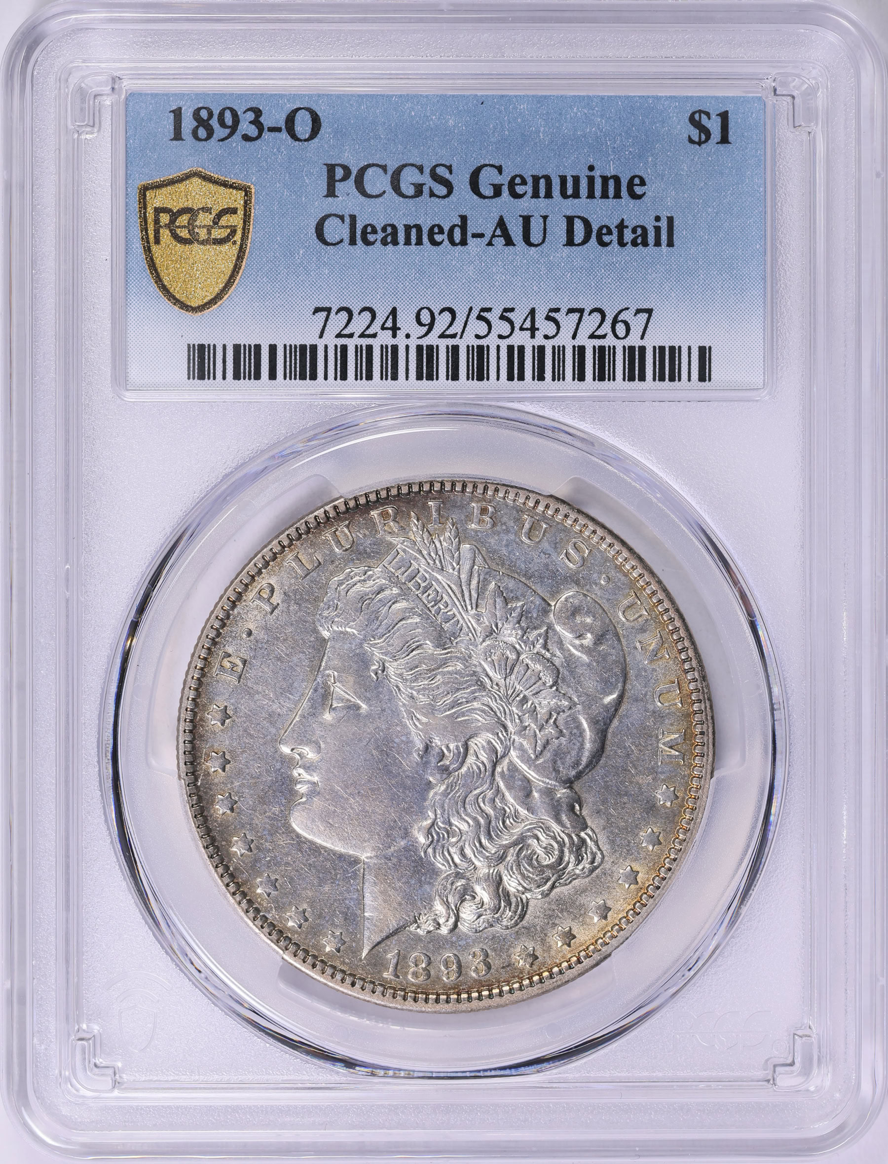 1893-O Morgan Silver Dollar PCGS Genuine AU Details (Item 1825377) | GreatCollections Coin Auctions