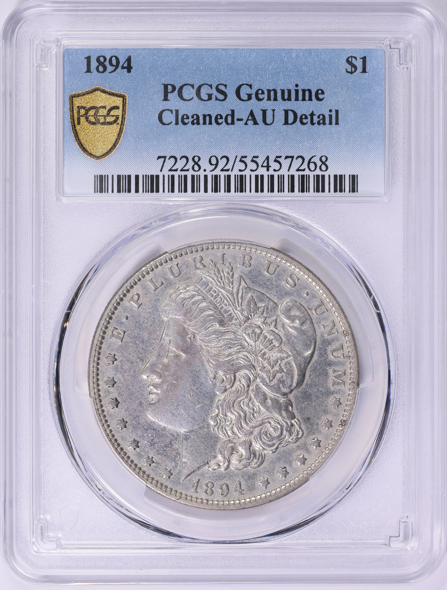 1894 Morgan Silver Dollar PCGS Genuine AU Details (Item 1825378) | GreatCollections Coin Auctions