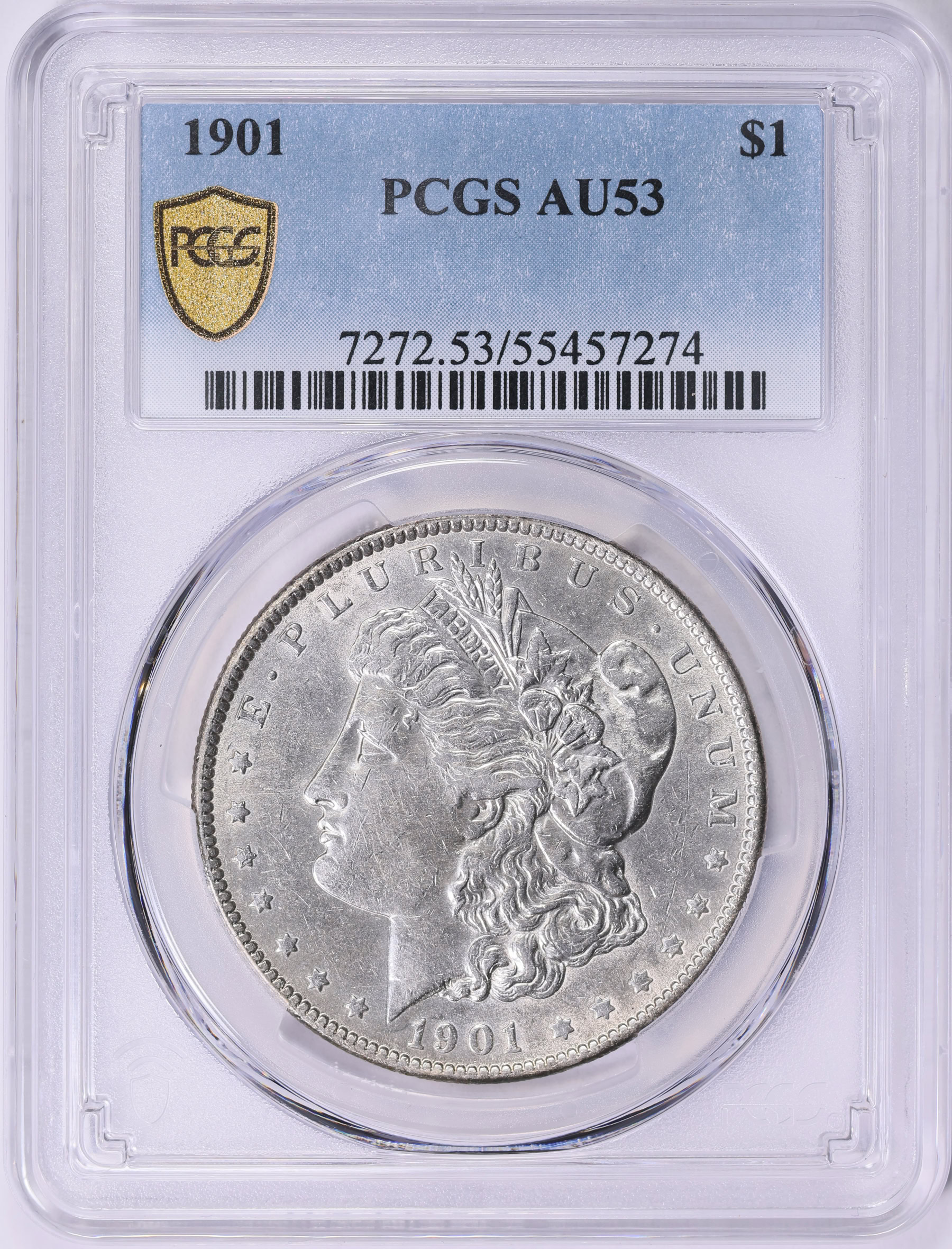 1901 Morgan Silver Dollar PCGS AU-53 (Item 1825384) | GreatCollections Coin Auctions