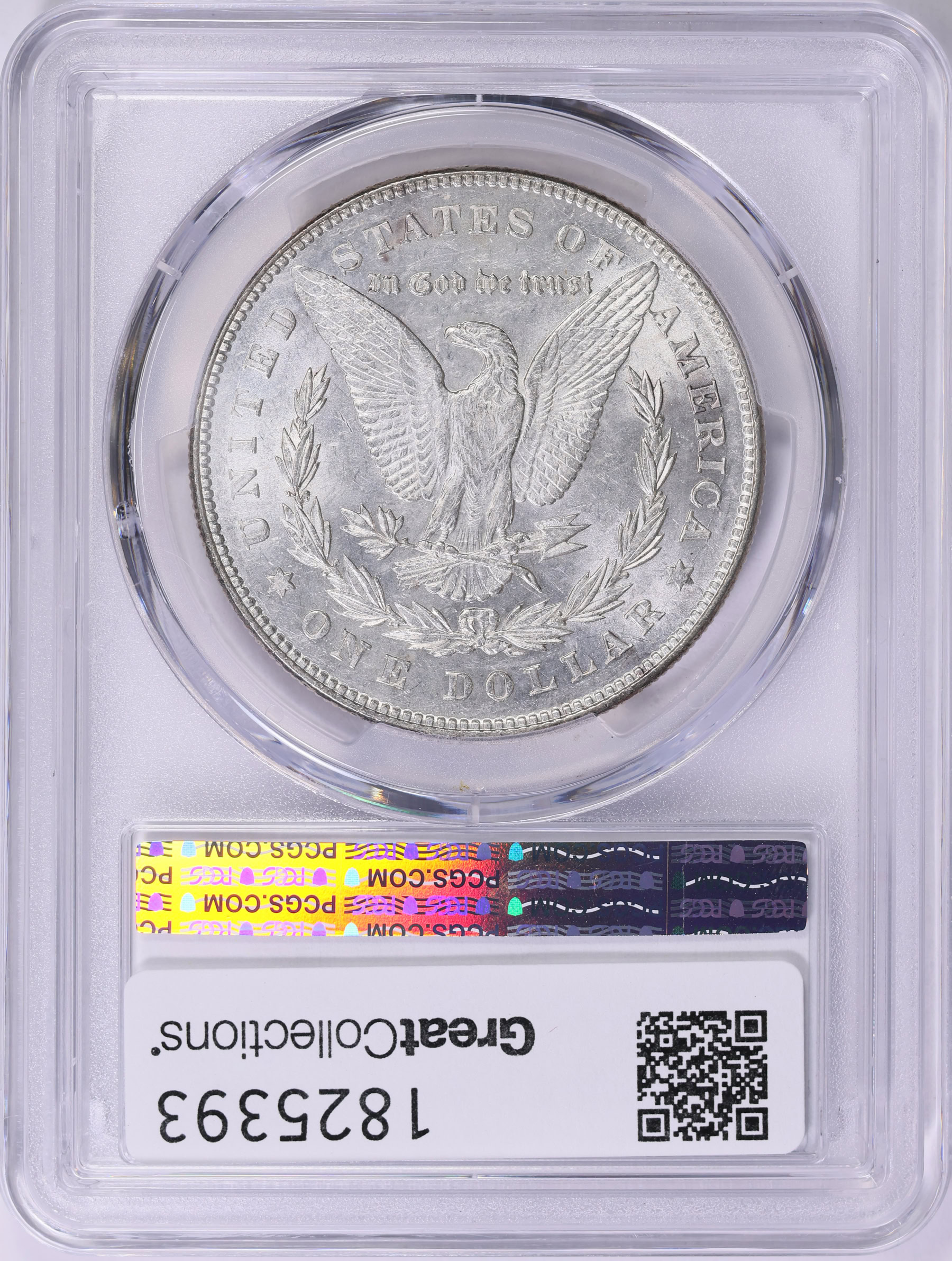 1878 Morgan Silver Dollar 7 Tailfeathers, Reverse of 1878 PCGS AU-58 (Item 1825393 ...