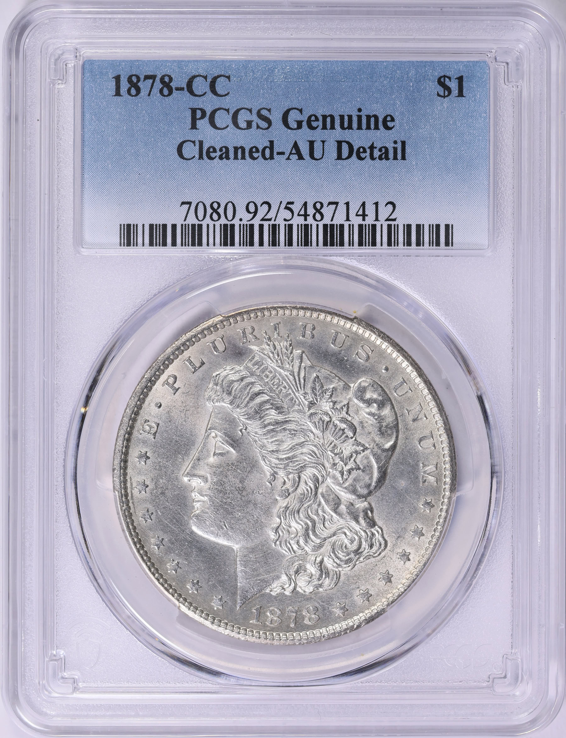 1878-CC Morgan Silver Dollar PCGS Genuine AU Details (Item 1825394) | GreatCollections Coin Auctions