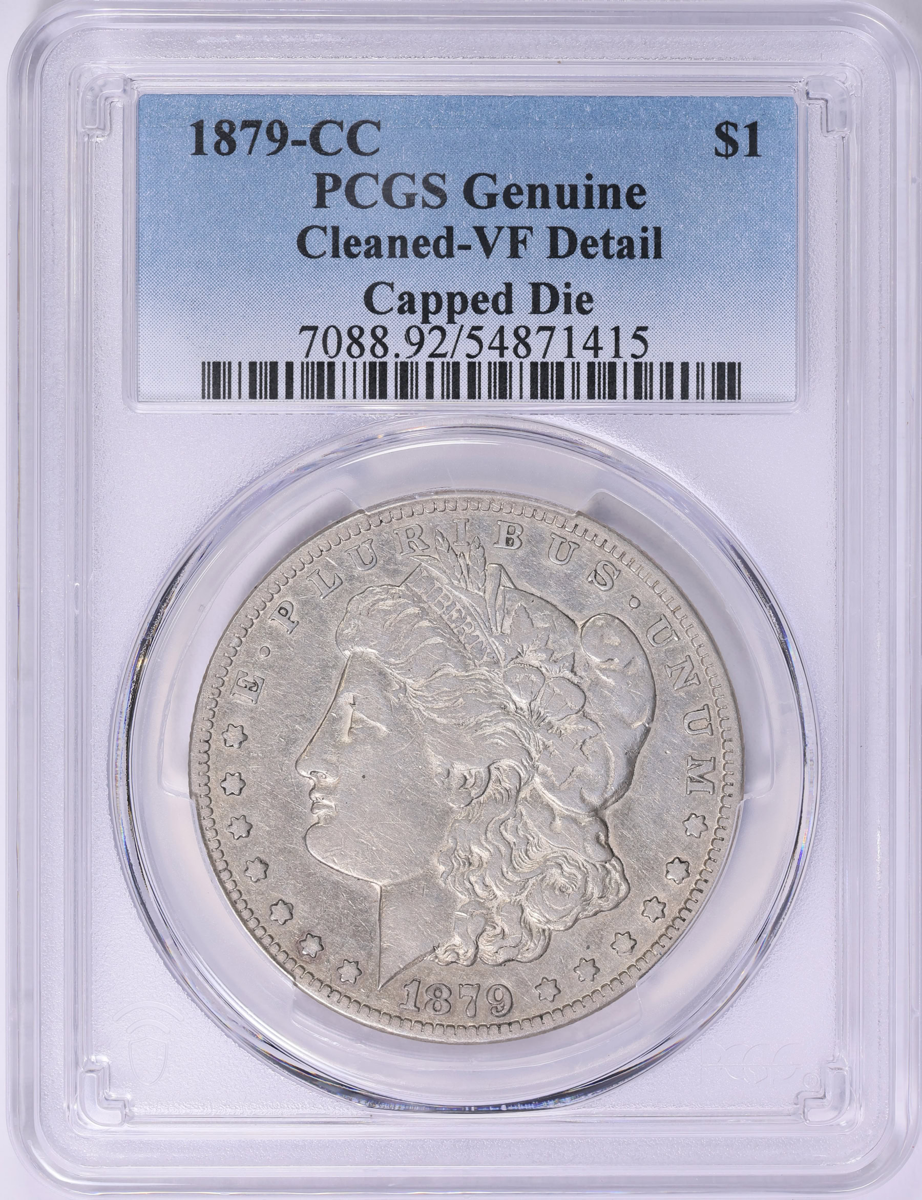 1879-CC Morgan Silver Dollar Capped Die PCGS Genuine VF Details (Item 1825397 ...
