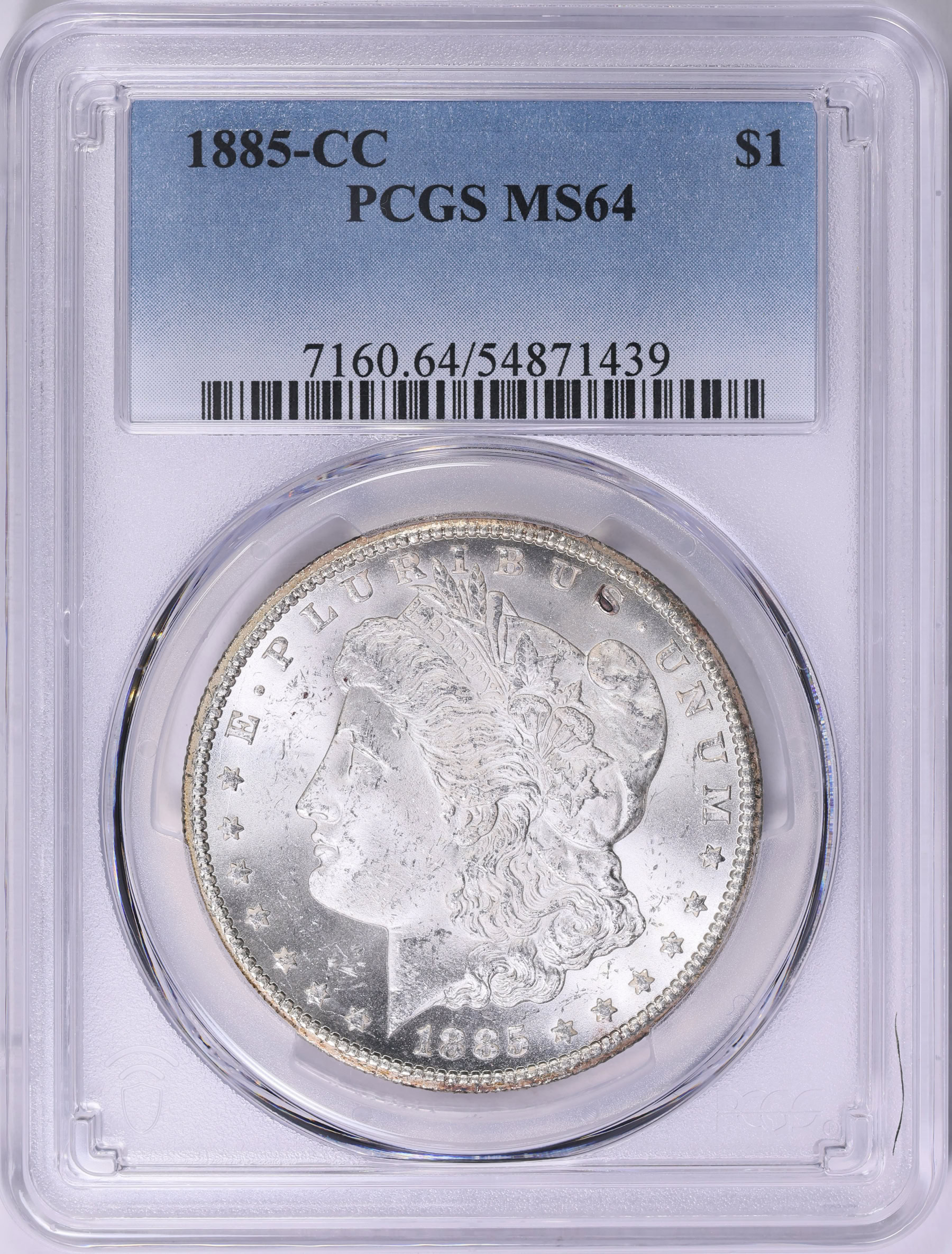 1885-CC Morgan Silver Dollar PCGS MS-64 (Item 1825421) | GreatCollections Coin Auctions