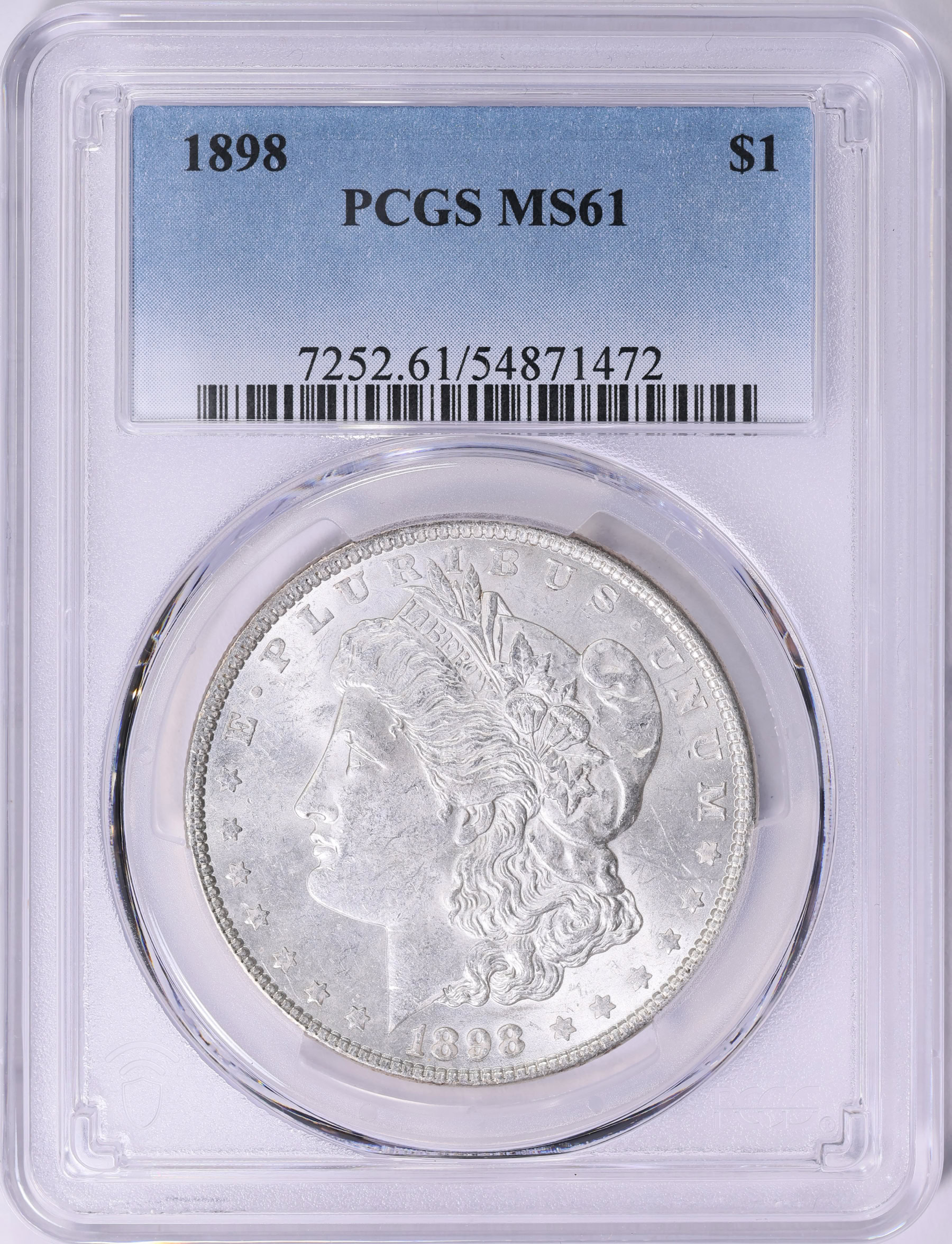 1898 Morgan Silver Dollar PCGS MS-61 (Item 1825454) | GreatCollections Coin Auctions