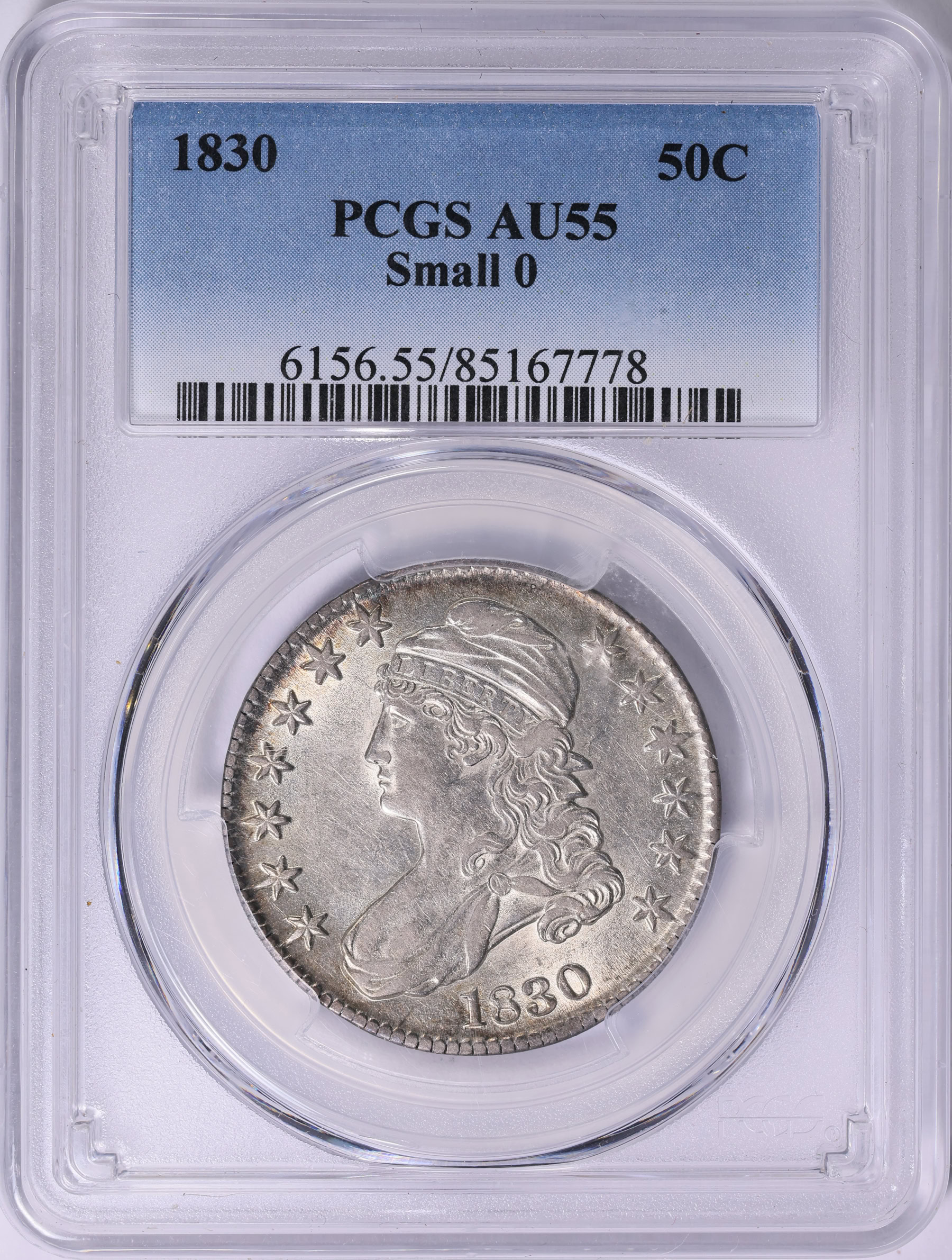 1830 Capped Bust Half Dollar Small 0 PCGS AU-55 (Toned) (Item 1825541 ...