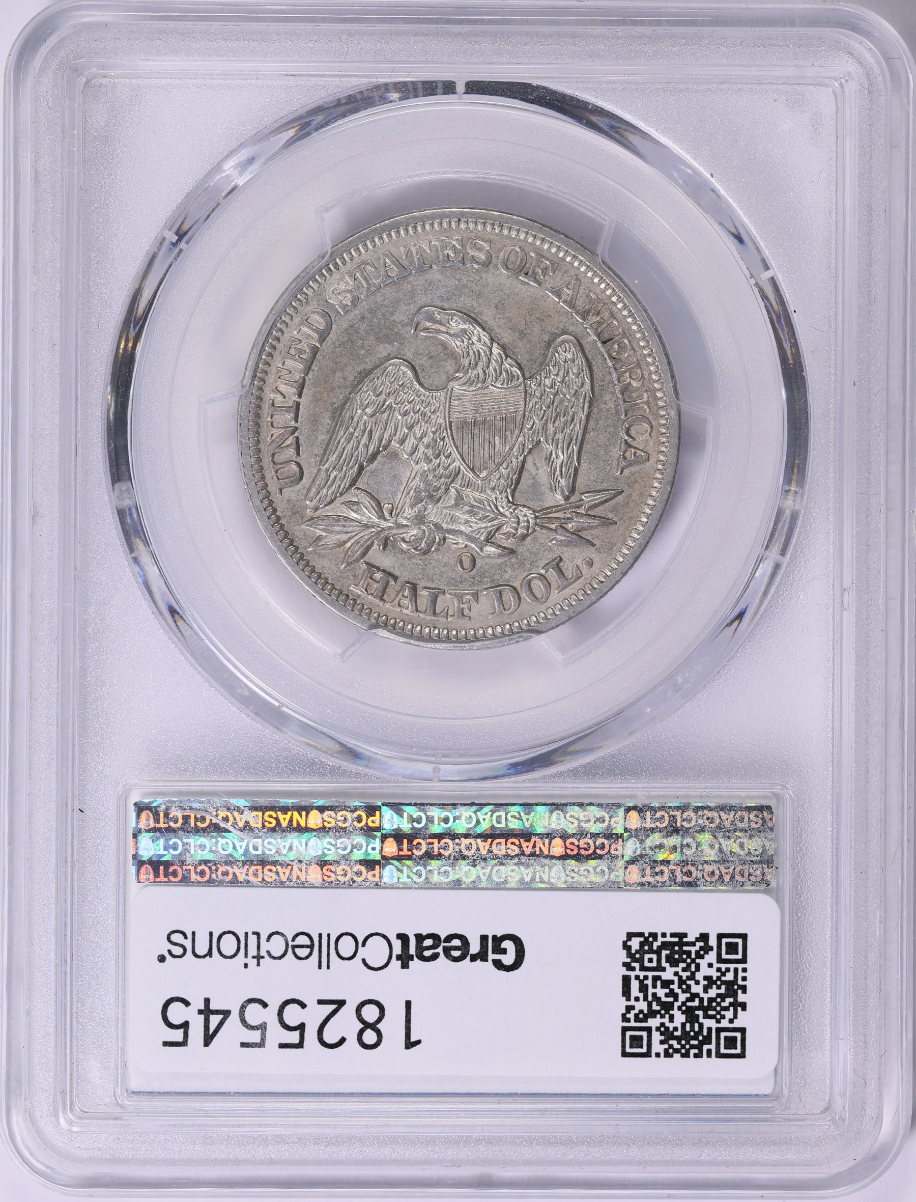 1856-O Seated Liberty Half Dollar PCGS AU-50 (Item 1825545) | GreatCollections Coin Auctions