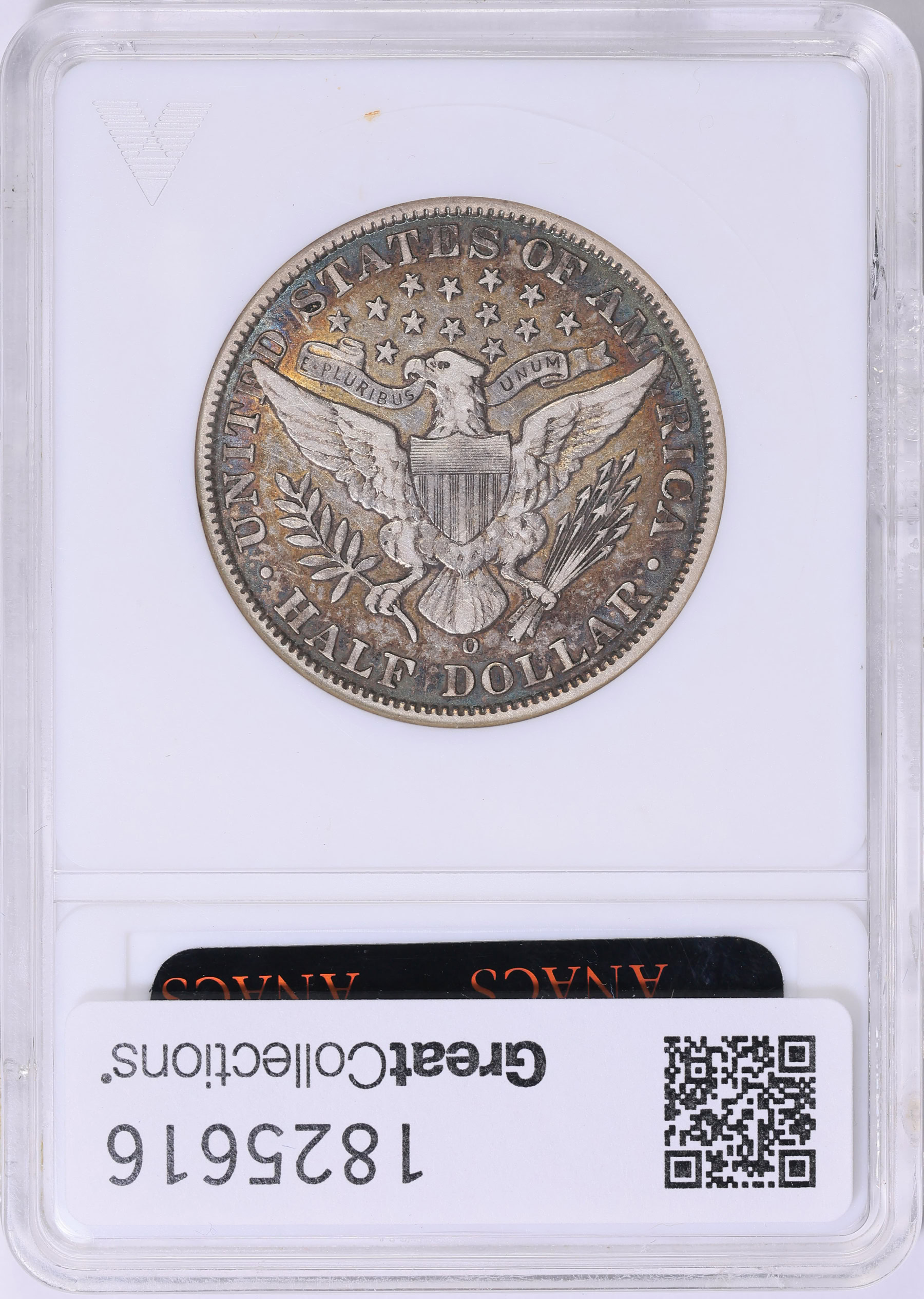 1908-O Barber Half Dollar ANACS XF-40 OH (Toned) (Item 1825616) | GreatCollections Coin Auctions
