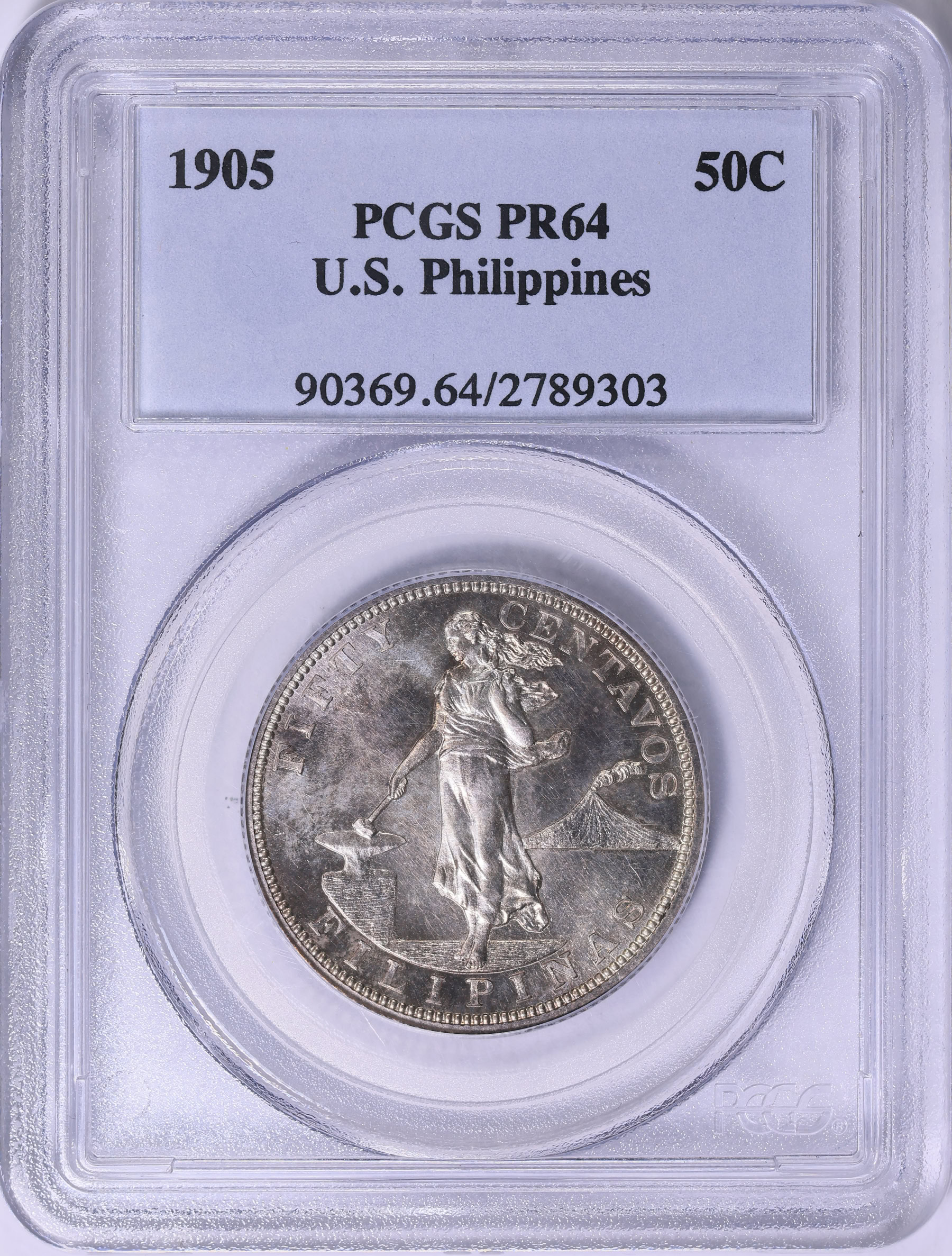 1905 U.S. Philippines Fifty Centavos PCGS Proof-64 (Item 1825706) | GreatCollections Coin Auctions