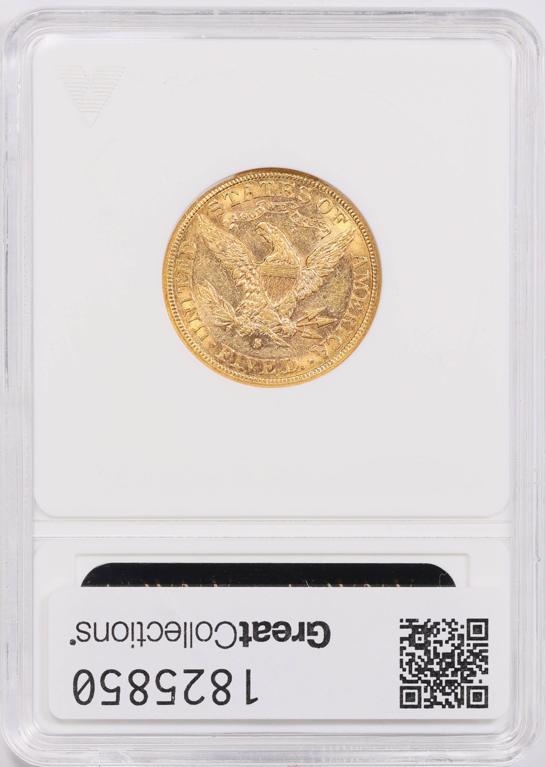 1897-S Liberty Gold Half Eagle ANACS AU-58 OH (Item 1825850) | GreatCollections Coin Auctions