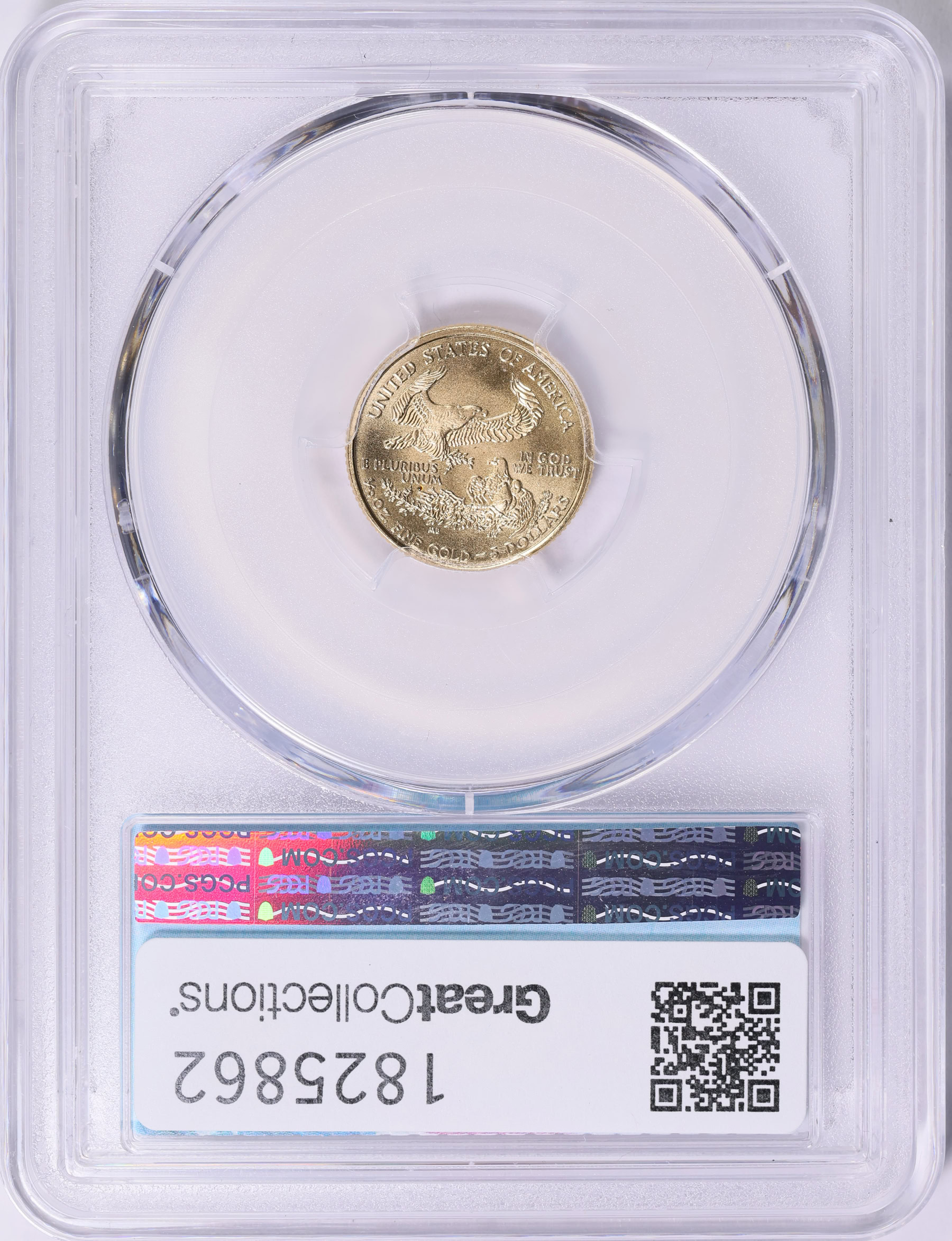 2001 $5 Tenth-Ounce Gold American Eagle WTC Ground Zero Recovery PCGS ...