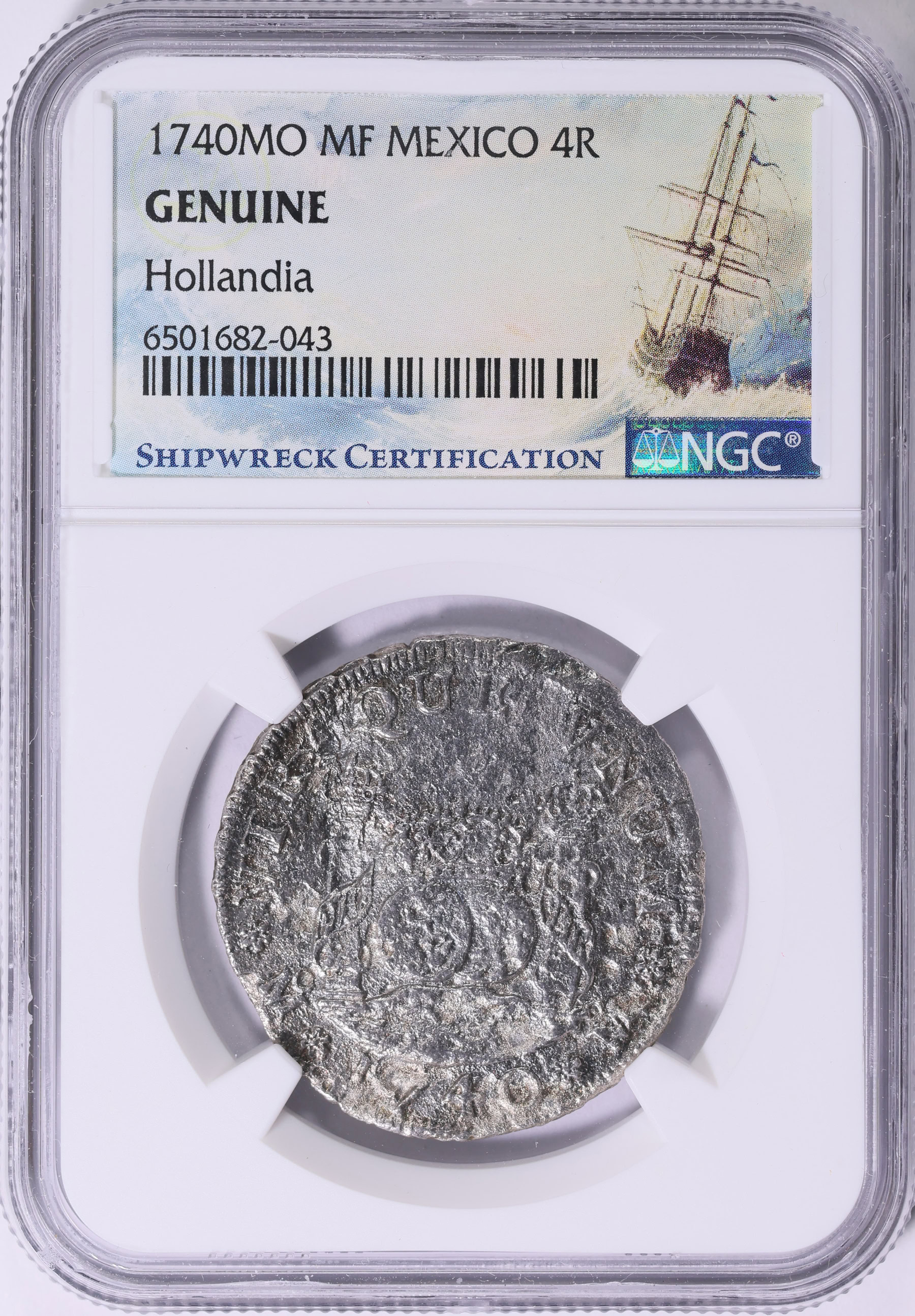 Mexico 1740-Mo MF Silver 4 Reales KM-94 NGC Genuine (Hollandia ...