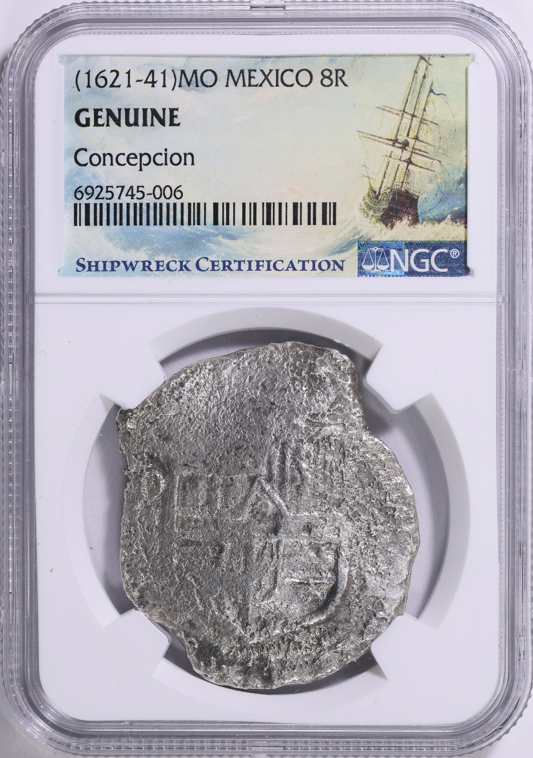 Mexico ND (1621-41)-Mo Silver 8 Reales Calico-Type 319 KM-45 NGC ...