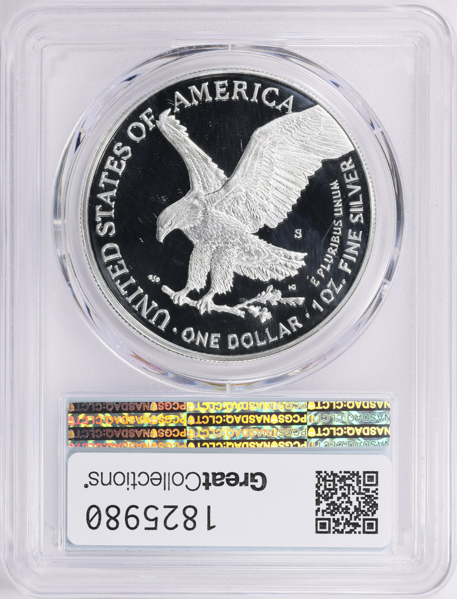 2021-S $1 Silver Eagle Type 2 First Strike PCGS Proof-70 DCAM (Item 1825980) | GreatCollections ...