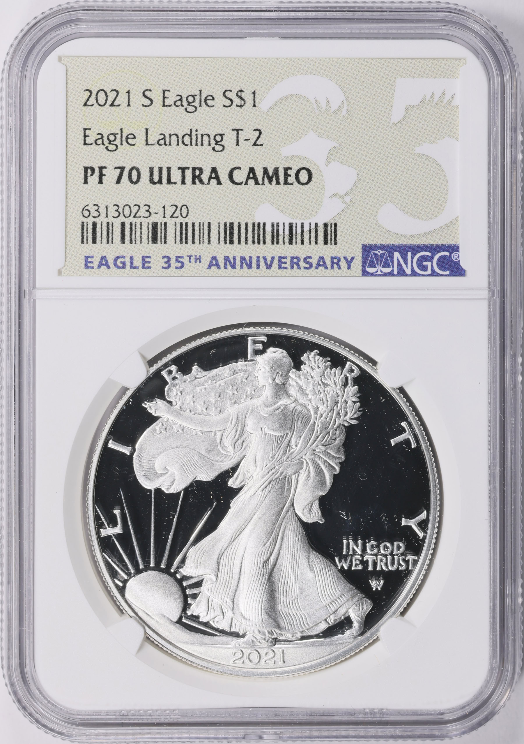 2021-S $1 Silver Eagle Type 2 NGC Proof-70 UC (Item 1826007) | GreatCollections Coin Auctions