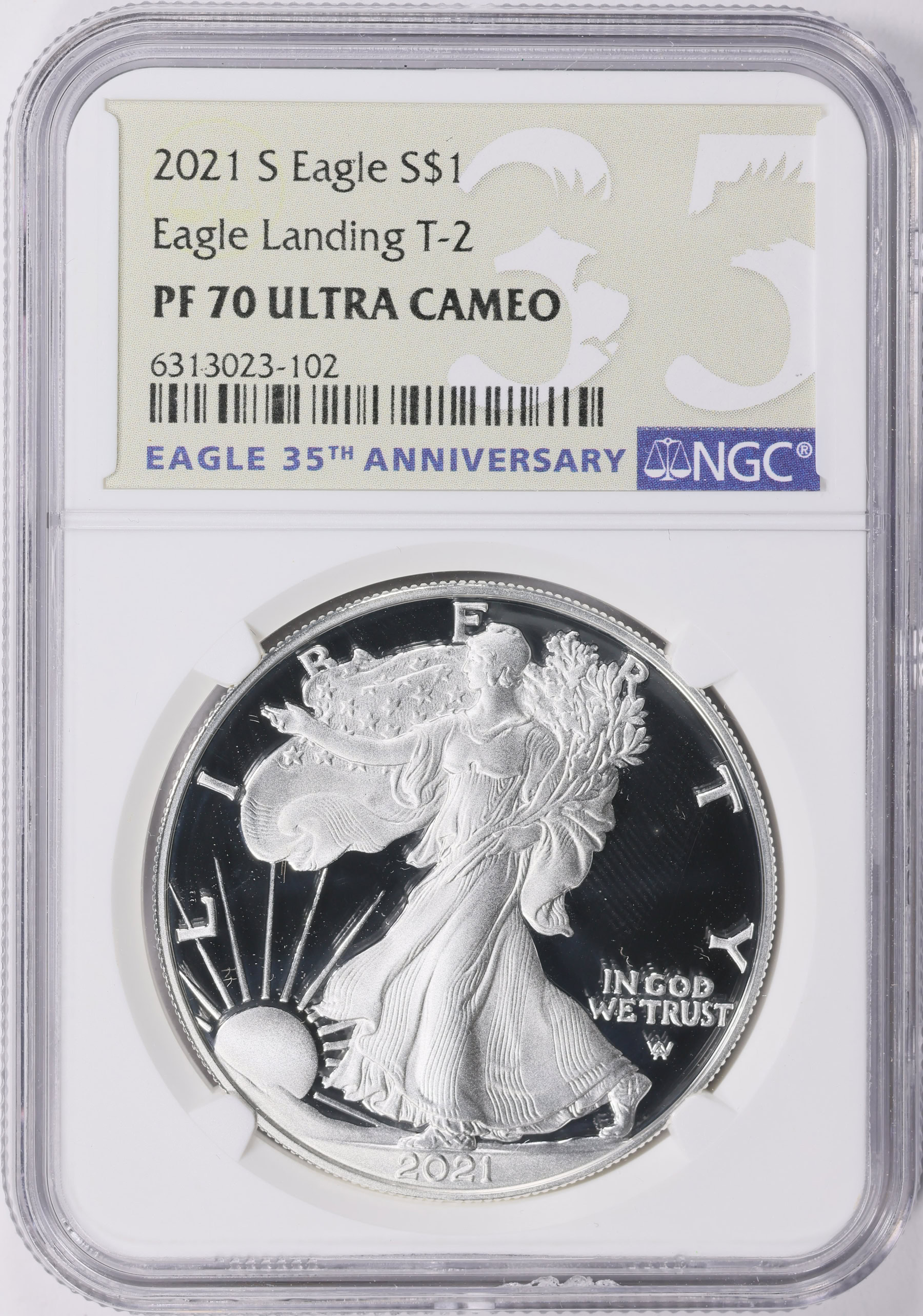 2021-S $1 Silver Eagle Type 2 NGC Proof-70 UC (Item 1826009) | GreatCollections Coin Auctions