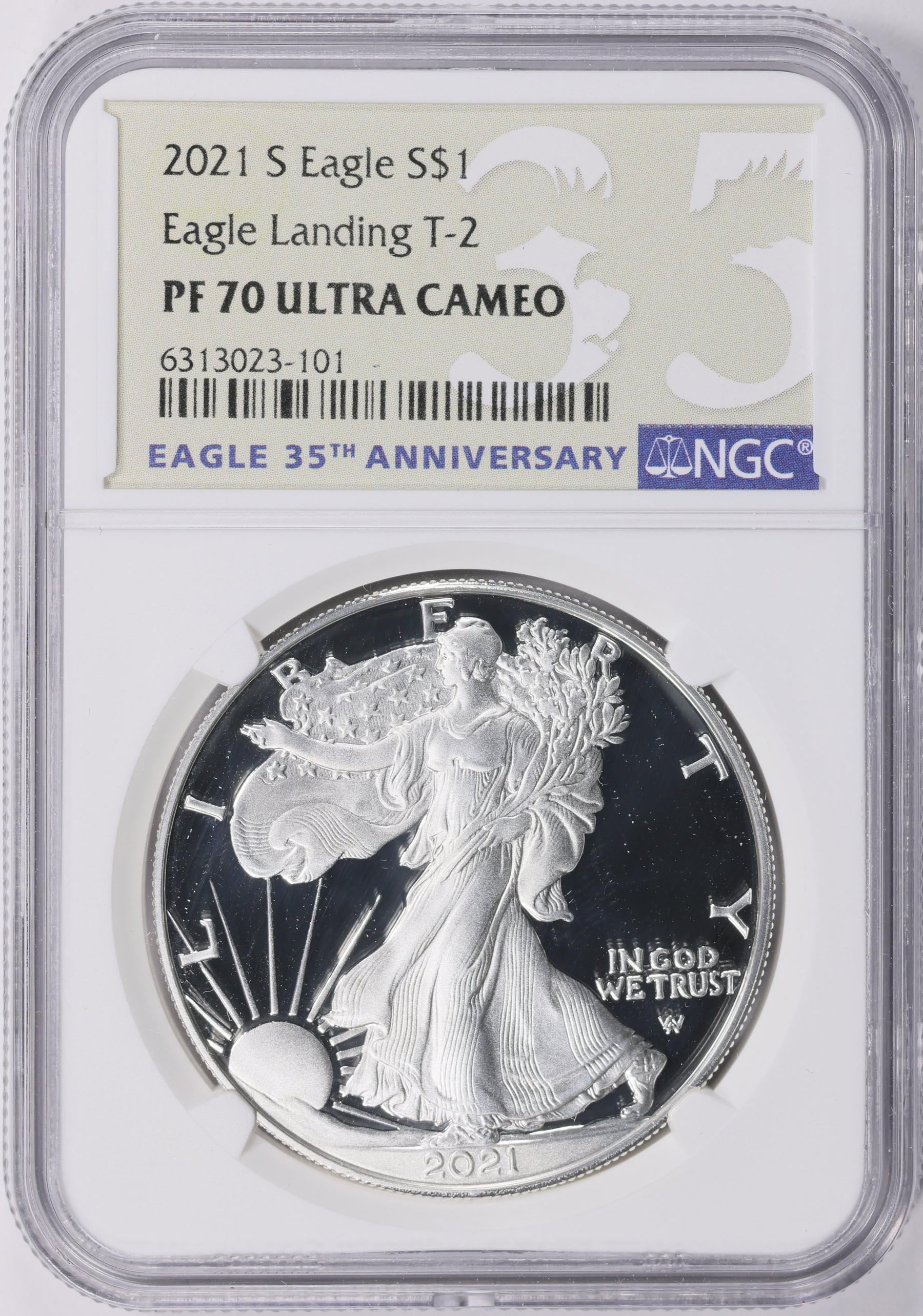 2021-S $1 Silver Eagle Type 2 NGC Proof-70 UC (Item 1826010) | GreatCollections Coin Auctions